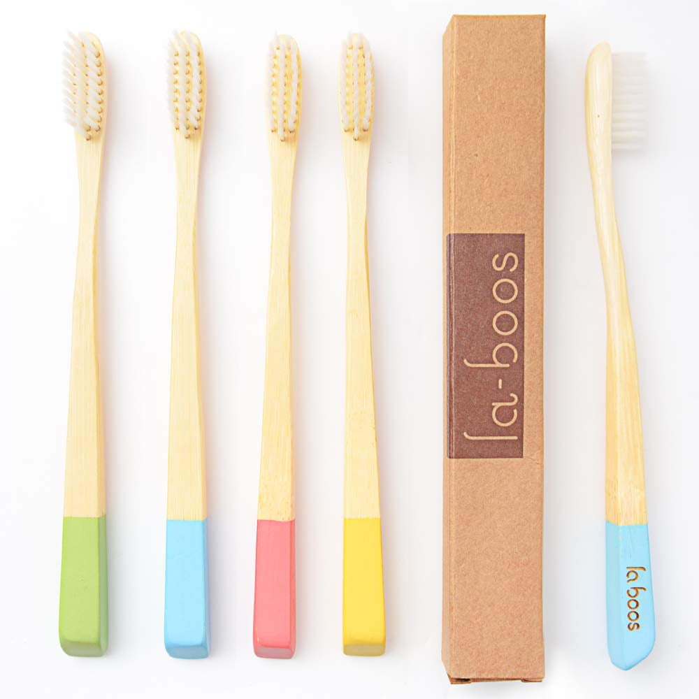 Best Nature Manual Color Bamboo Toothbrush, New Extra Soft Compact ...