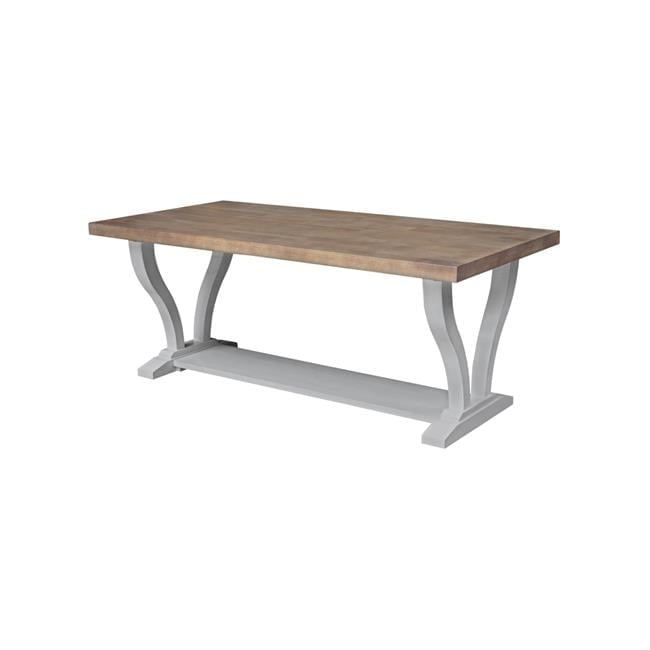 LaCasa Solid Wood Coffee Table, Sesame & Chalk - Walmart.com