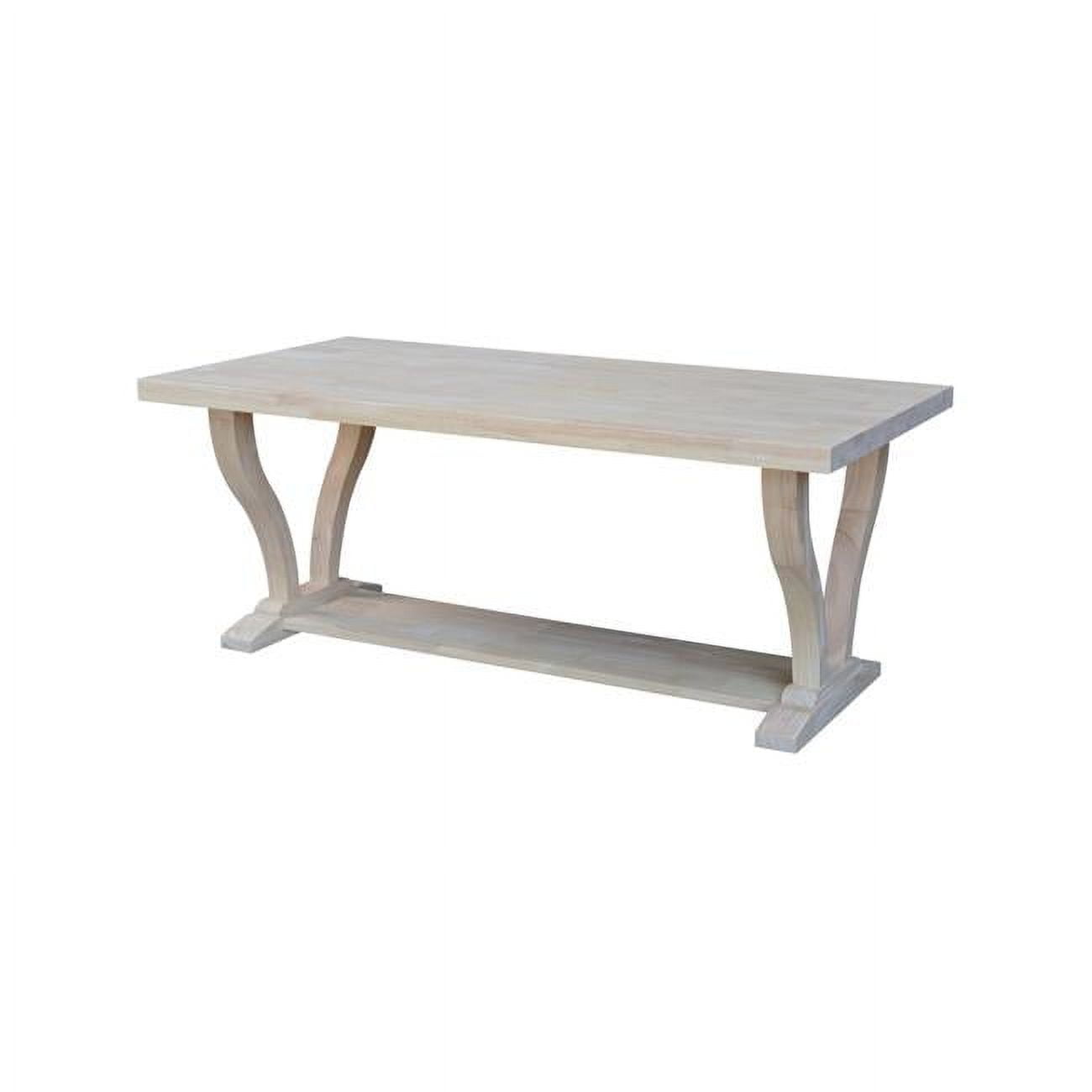 LaCasa Solid Wood Coffee Table, Unfinished - Walmart.com