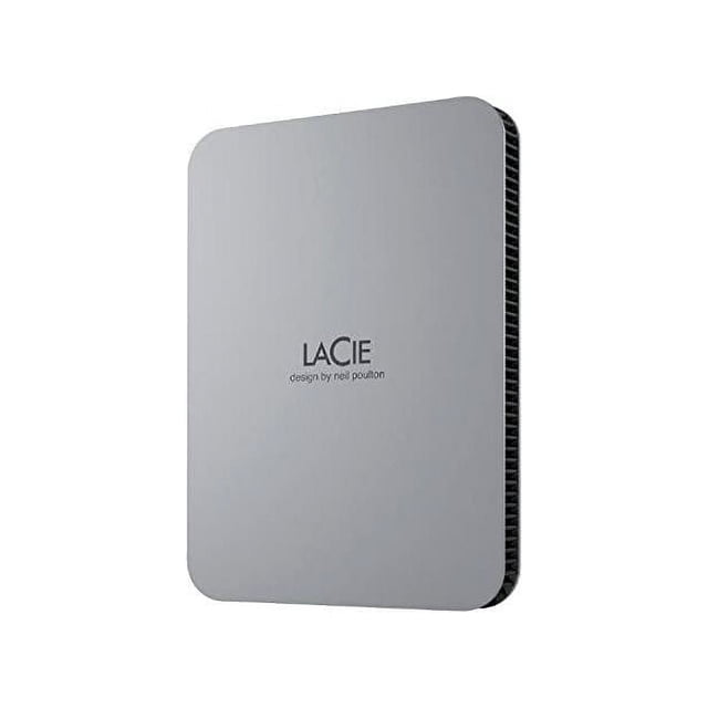 LaCie 2TB Portable External Hard Drive, Moon Silver, USB 3.1 Type C ...