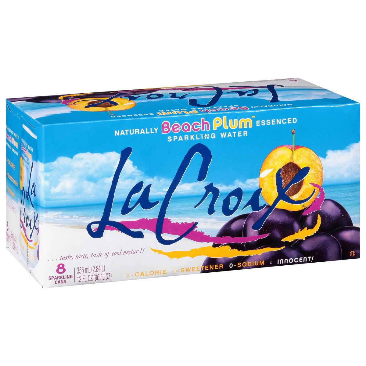 LaCroix Beach Plum Sparkling Water - 8pk/12 fl oz Cans - Walmart.com