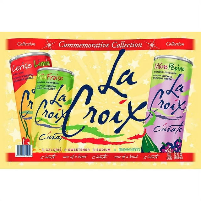 LaCroix Curate Commemorative Collection Sparkling Water, Variety Pack, 12 fl oz, 24-count ...