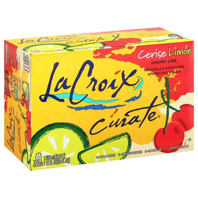 LaCroix Curate Sparkling Cherry Lime Water 12 oz Cans 8 pk - Walmart.com