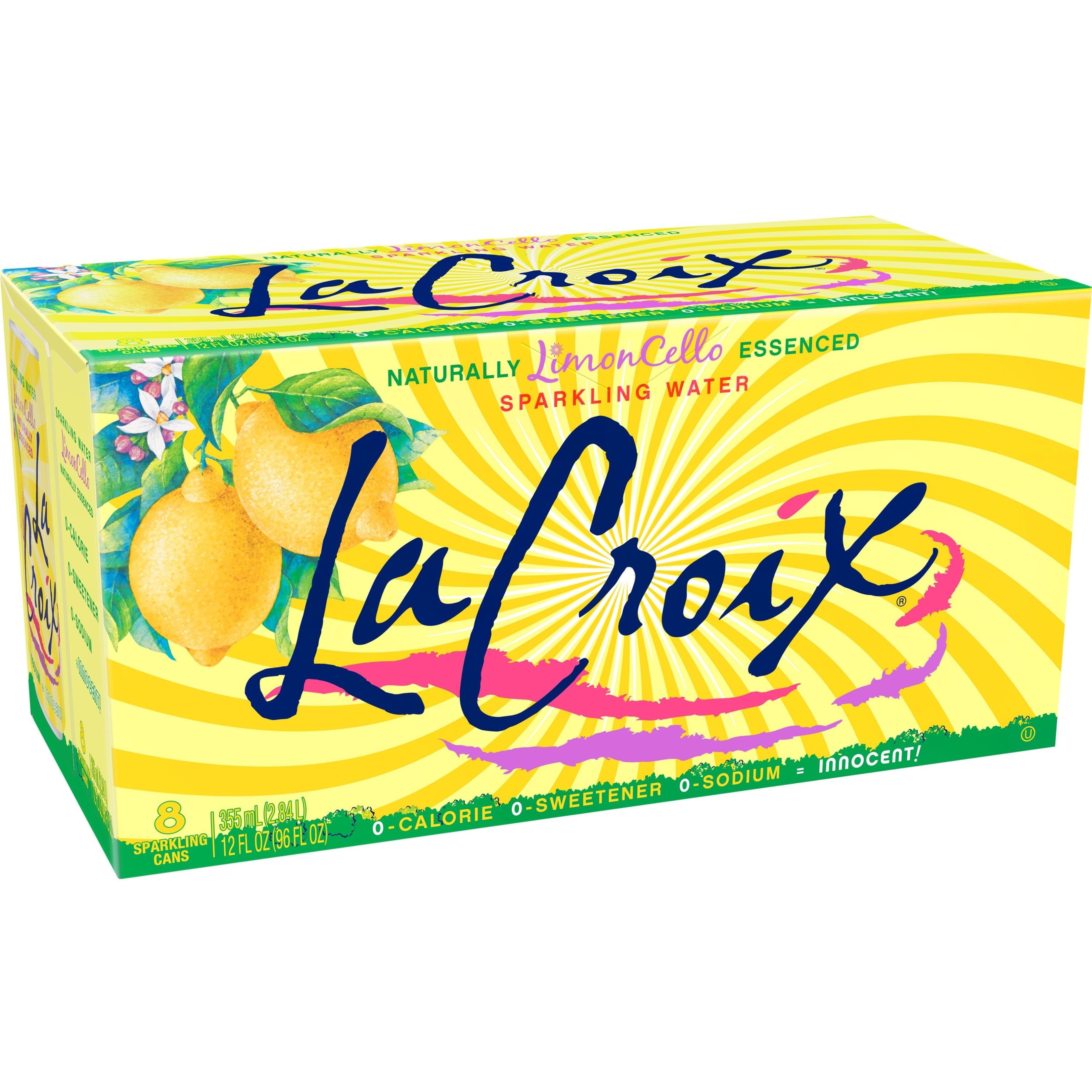 LaCroix LimonCello Sparkling Water - 8pk/12 fl oz Cans, 8 / Pack (Quantity) - pack of 4 ...
