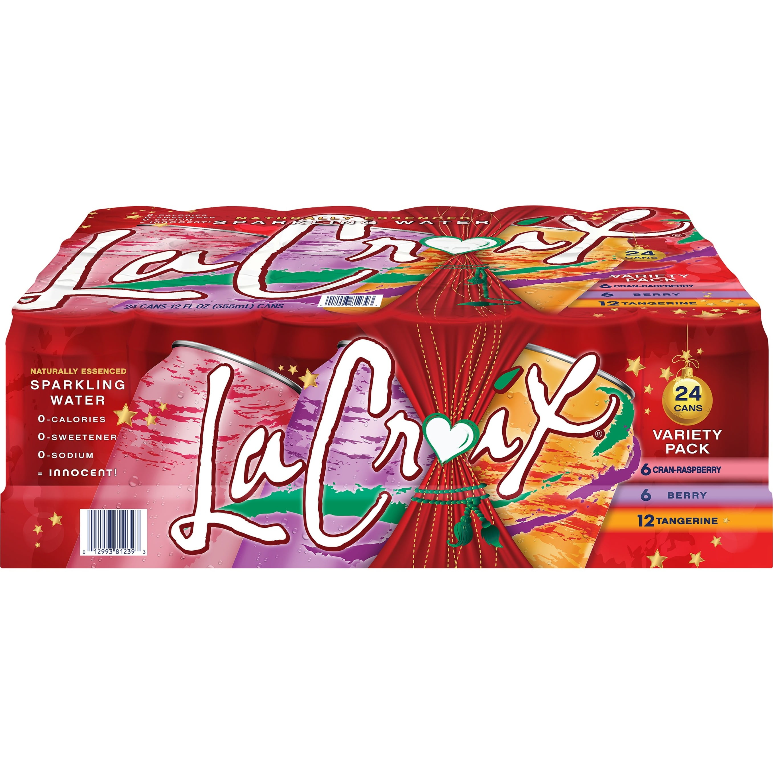 LaCroix Razz-Cranberry, Tangerine & Berry Variety Pack, Sparkling Water ...