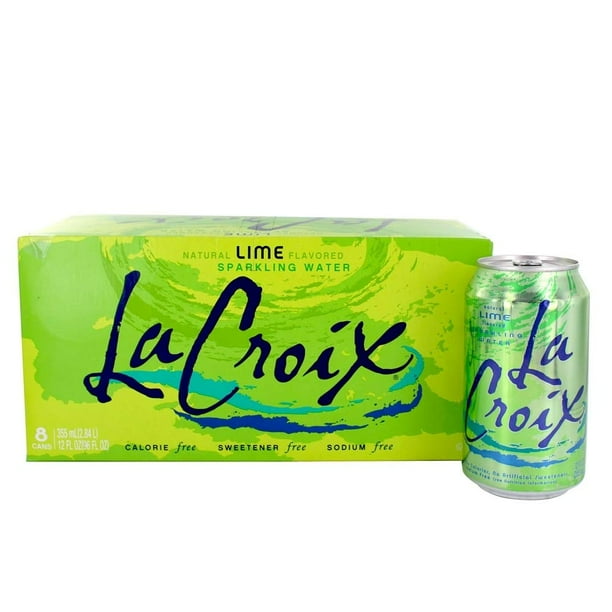 LaCroix Sparkling Water - Lime, 2/12pk/12 fl oz Cans, 24 Pack - Walmart ...