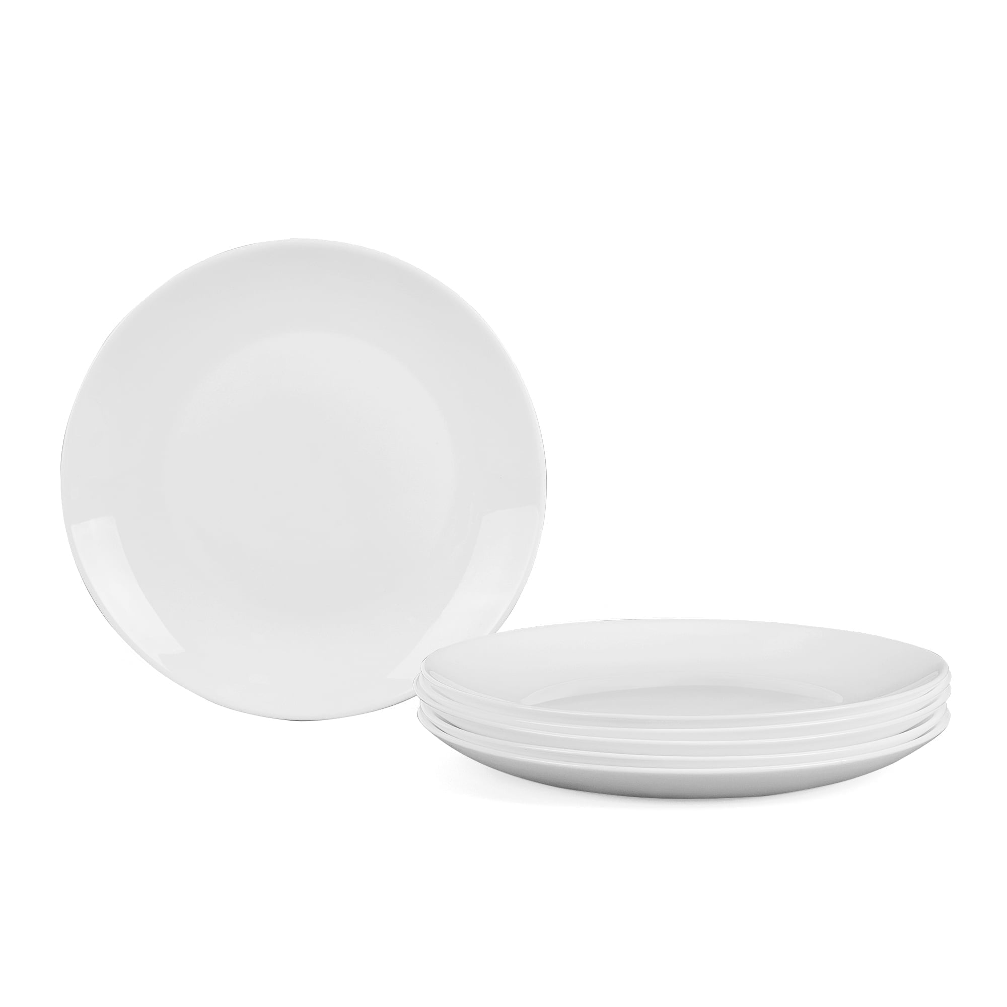 LaGlint 7.5 inch Salad Appetizer Plate Set of 6, Lightweight Opal Glass ...