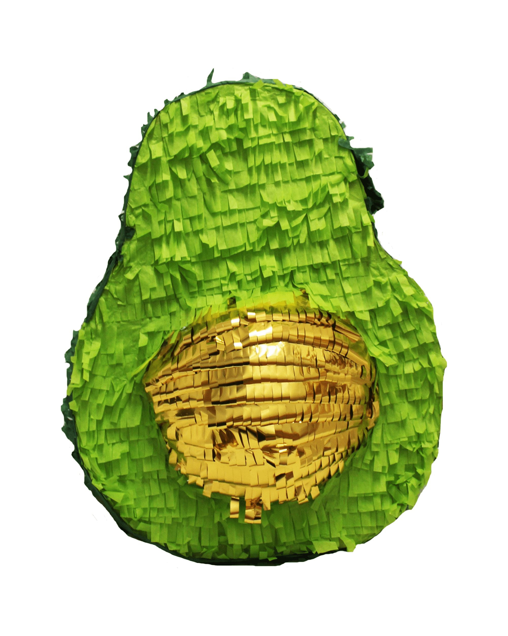 LaLa Imports 3D Avocado Pinata with Gold Fringe Trim, 20 in x 16 in x 7 ...