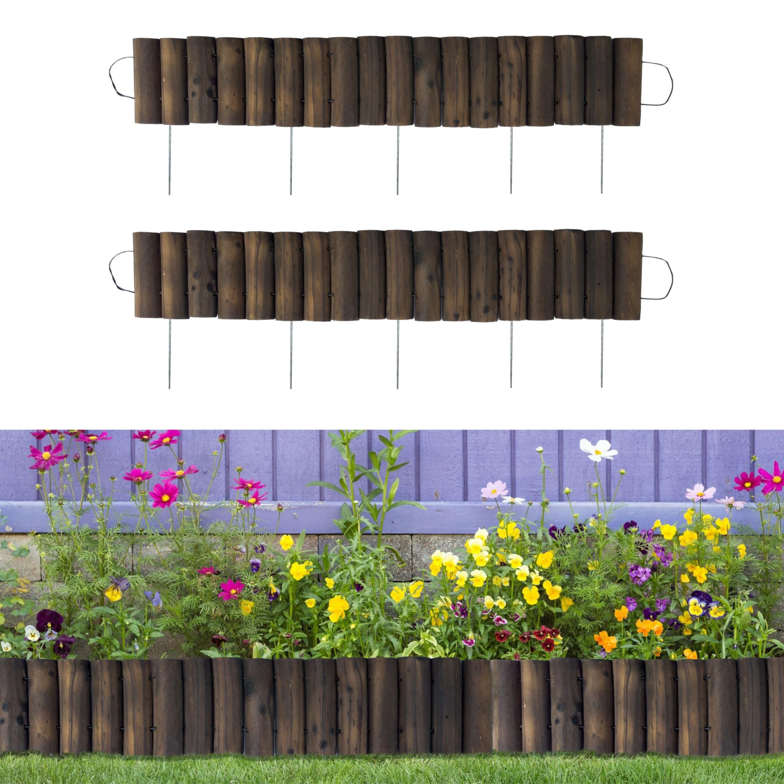 LaLaGreen Garden Edging Border SSF20 (2 Pack, 36"x6") Fence Lawn Yard ...