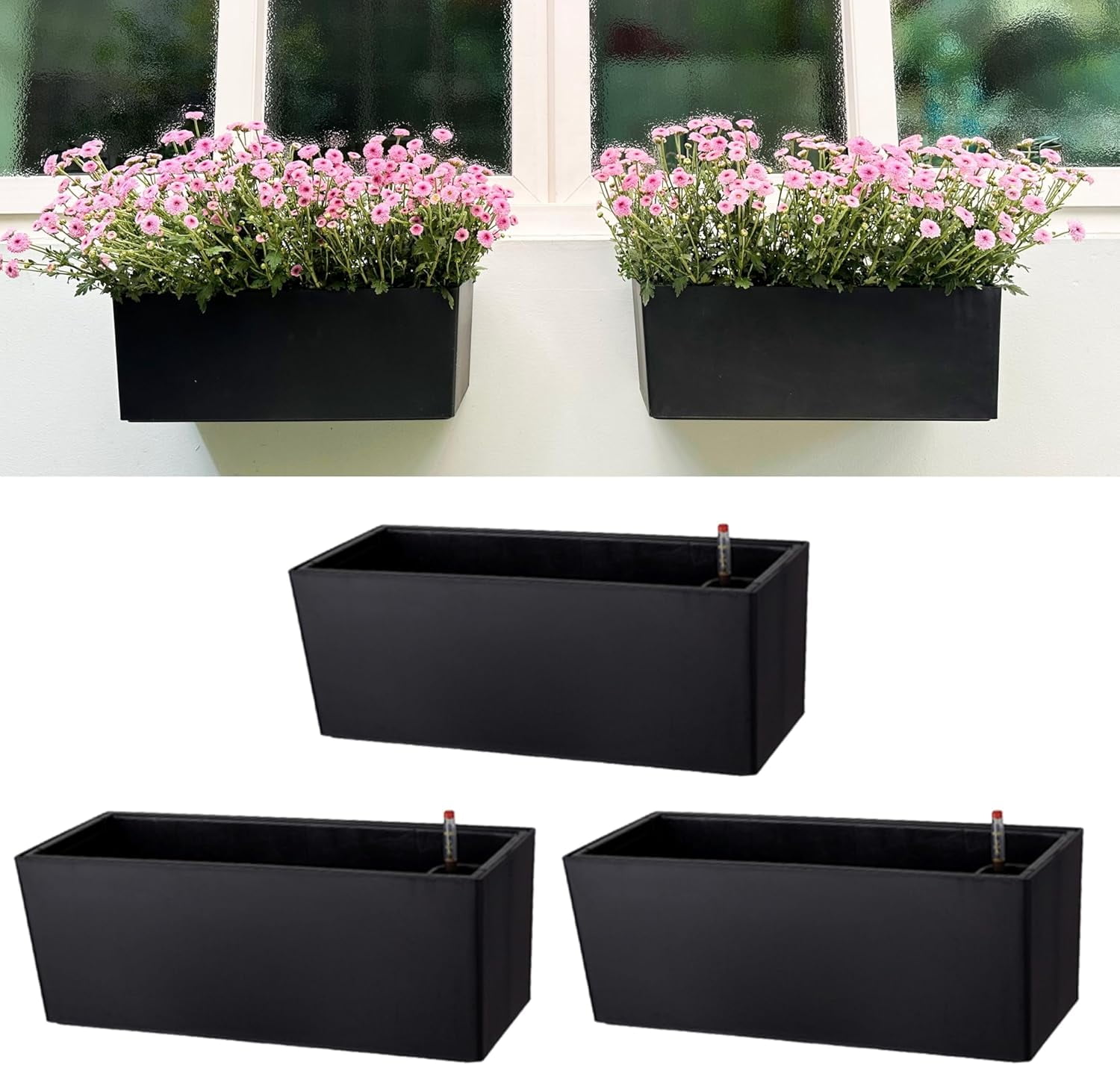 LaLaGreen Wall Planter for Outdoor Plants (3 Pack, 14 Inch) Wall ...