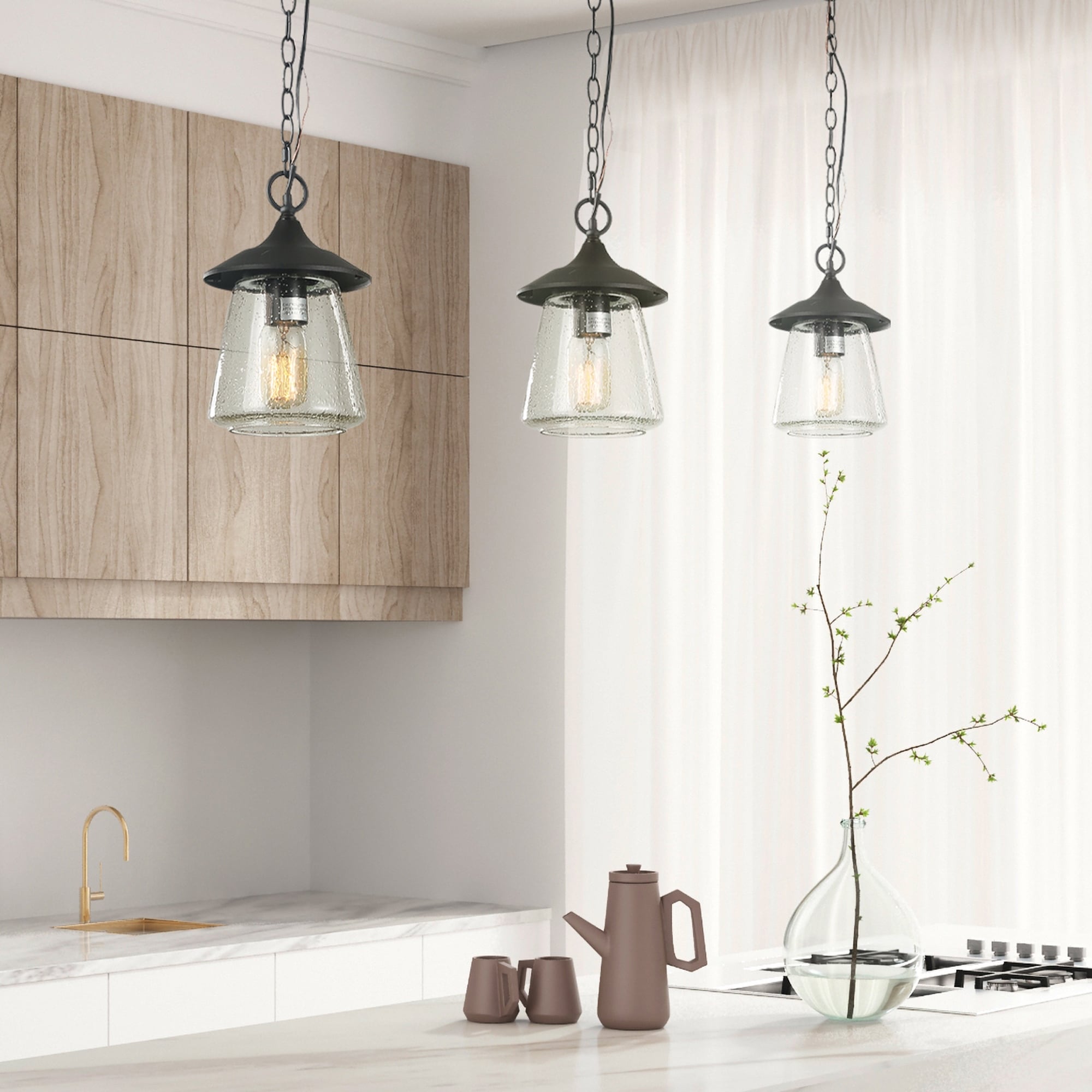 LaLuz Industrial Mini Island Pendant Lighting Fixture for Dining Room ...