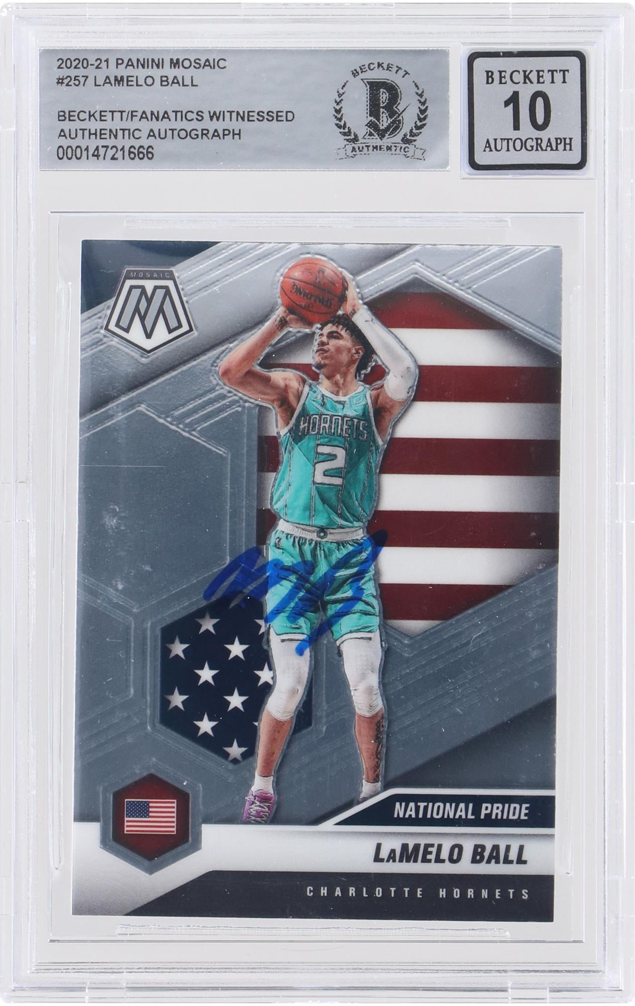 LaMelo Ball Charlotte Hornets Autographed 2020-21 Panini Mosaic ...
