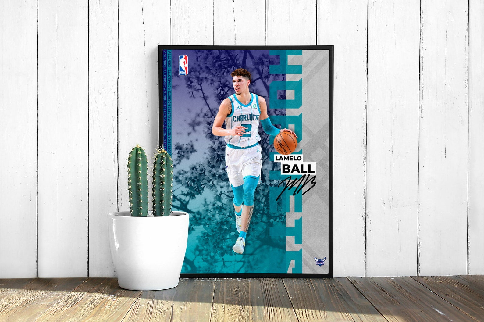 LaMelo Ball Modern NBA Star Basketball Poster for Sports Room Size ...