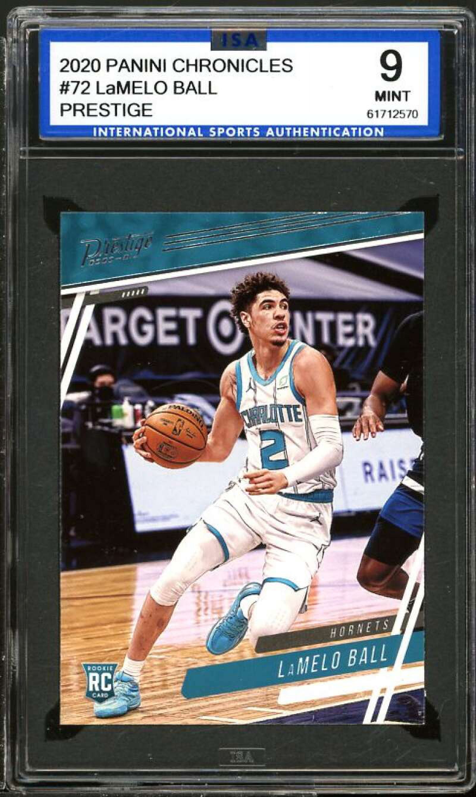 LaMelo Ball Rookie Card 2020-21 Panini Chronicles Prestige #72 ISA 9 ...