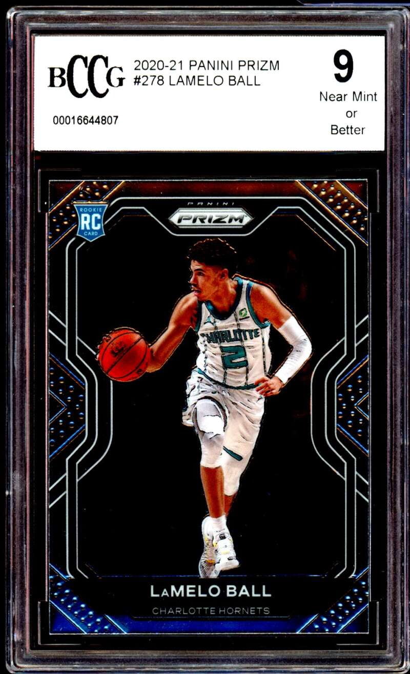 LaMelo Ball Rookie Card 2020-21 Panini Prizm #278 BGS BCCG 9 - Walmart.com