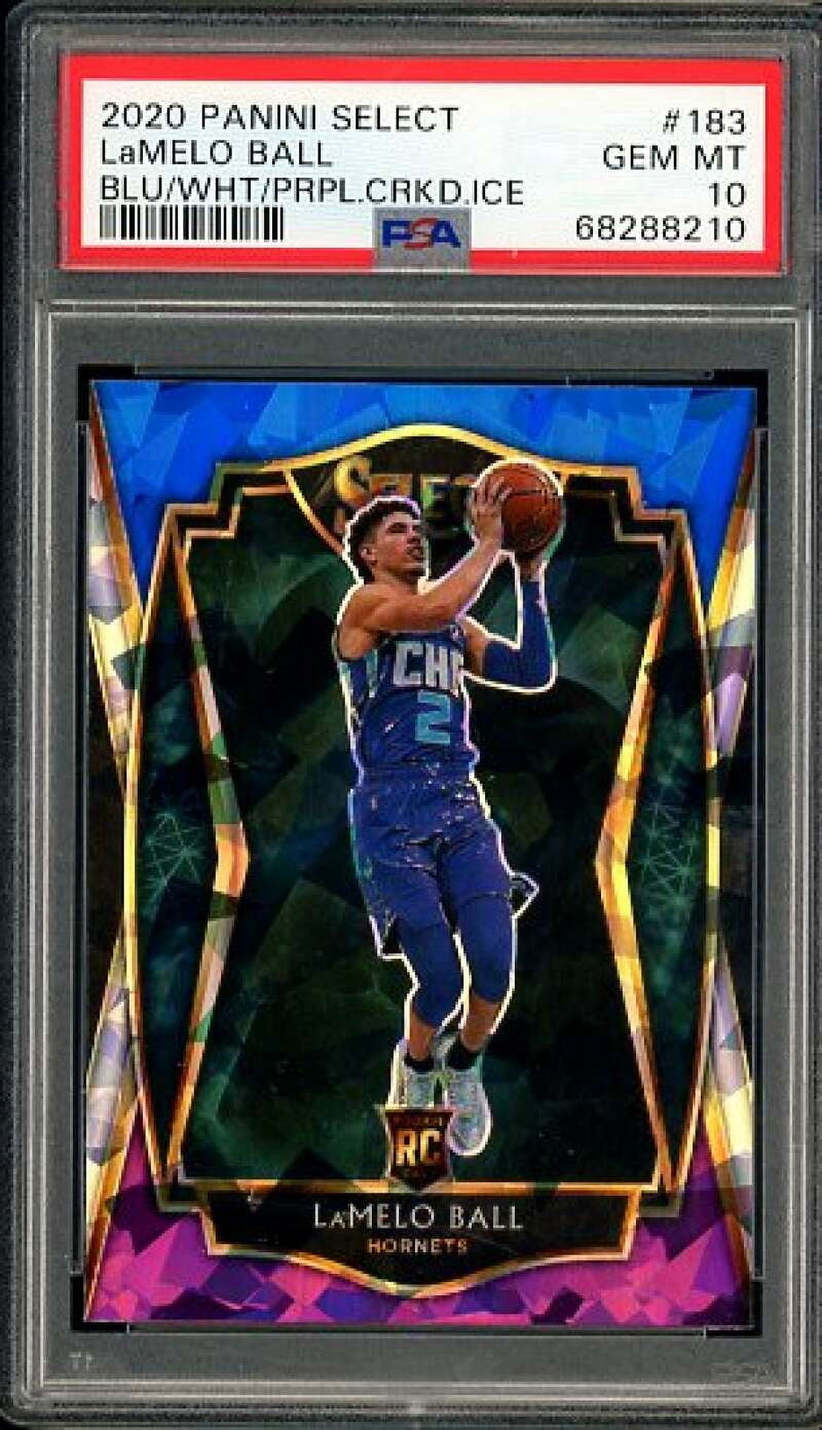 LaMelo Ball Rookie Card 2020-21 Select Blue/White/Purple Cracked Ice ...