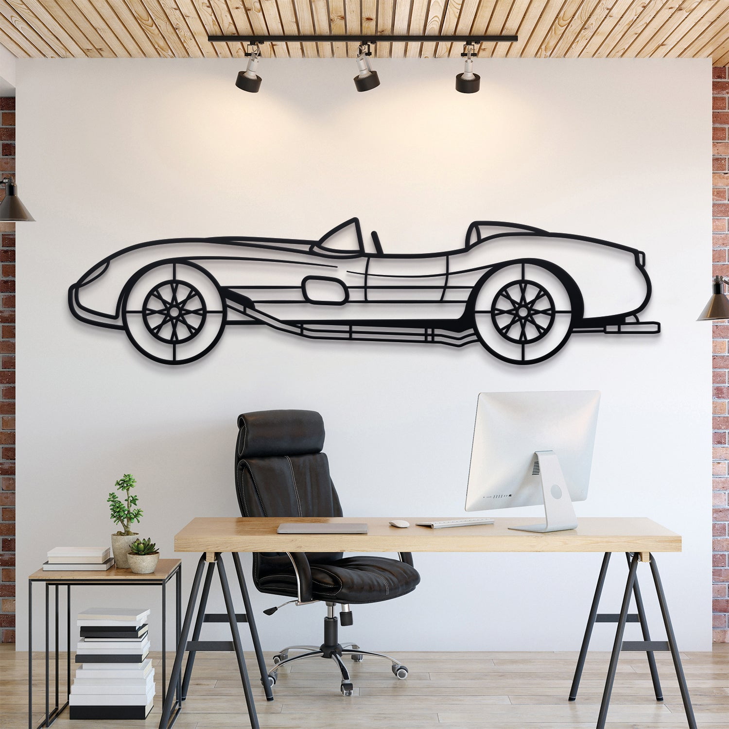 LaModaHome 1957 250 Testa Rossa Metal Silhouette Wall Art - Walmart.com