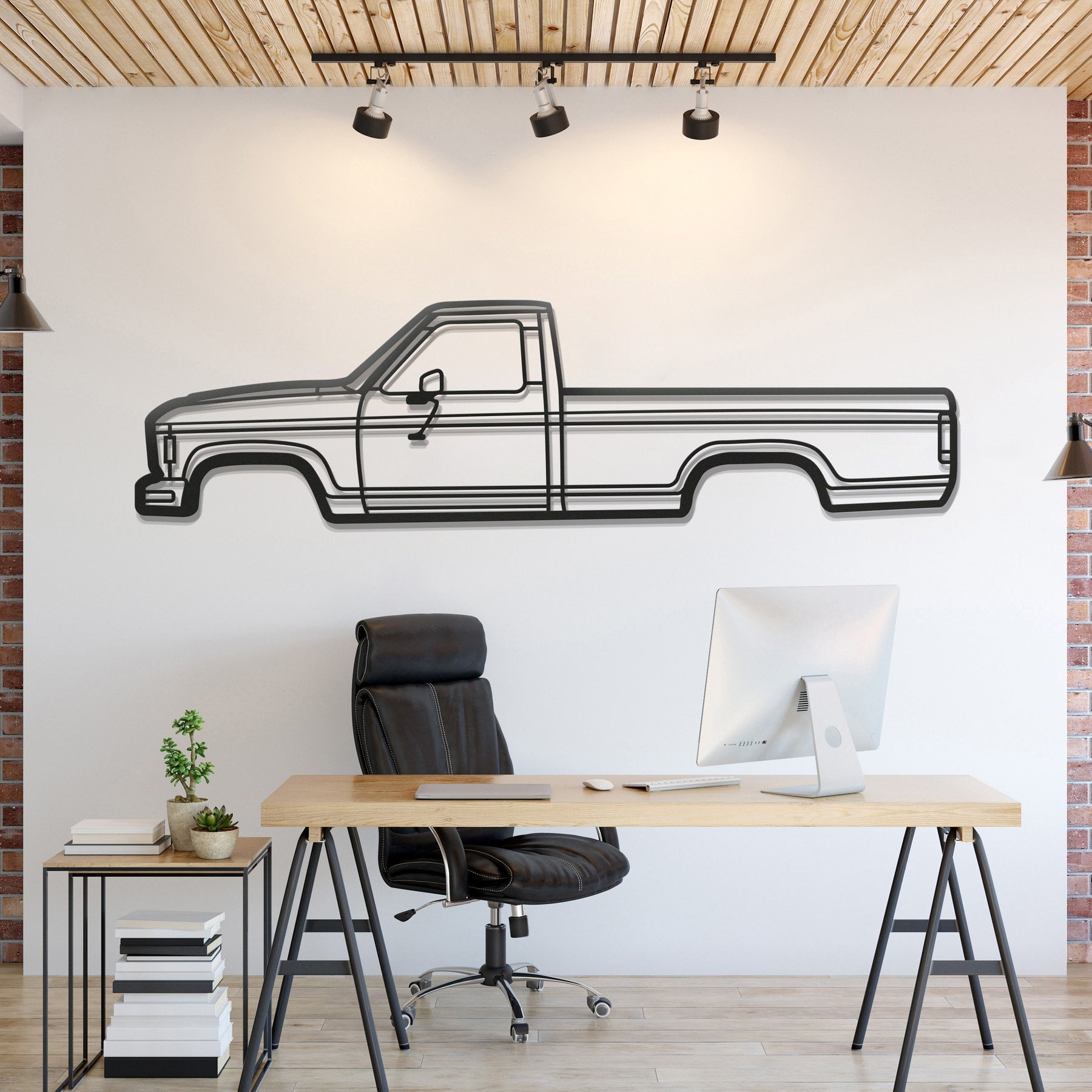 LaModaHome 1983 Ranger 1st Gen Metal Silhouette Wall Art - Walmart.com