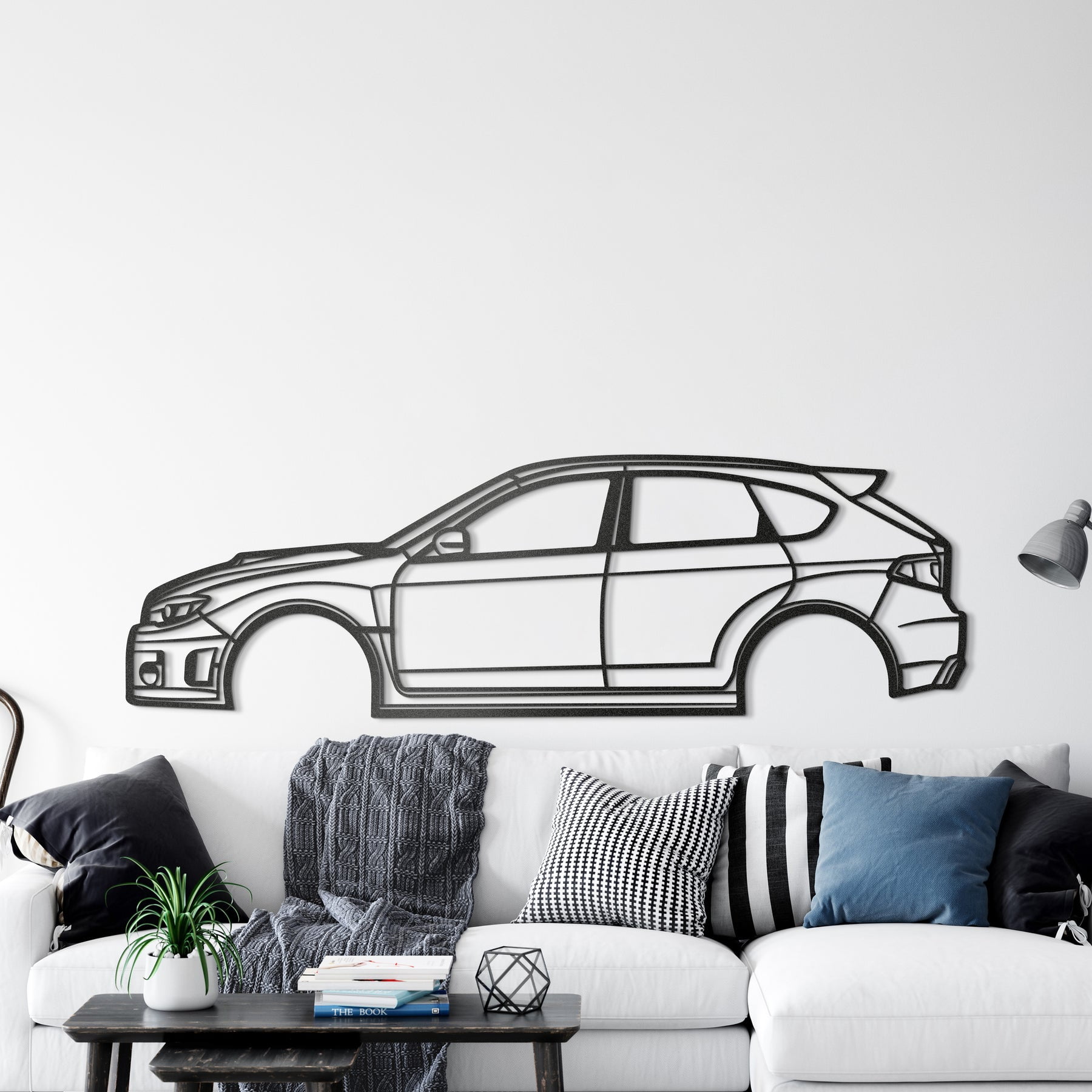 LaModaHome 2013 WRX STI Hatchback Metal Silhouette Wall Art - Walmart.com