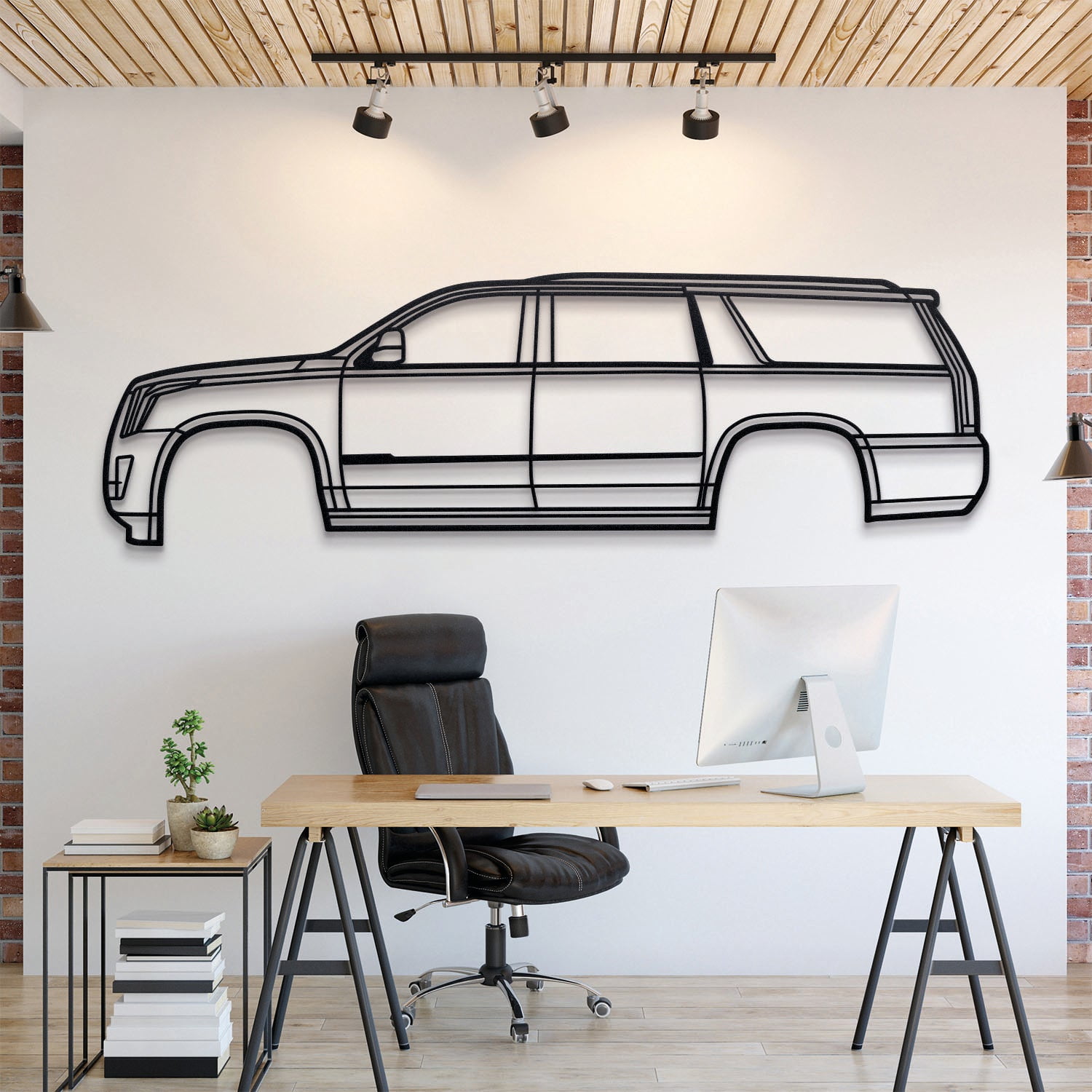 LaModaHome 2015 Escalade ESV 4th Gen Metal Silhouette Wall Art ...
