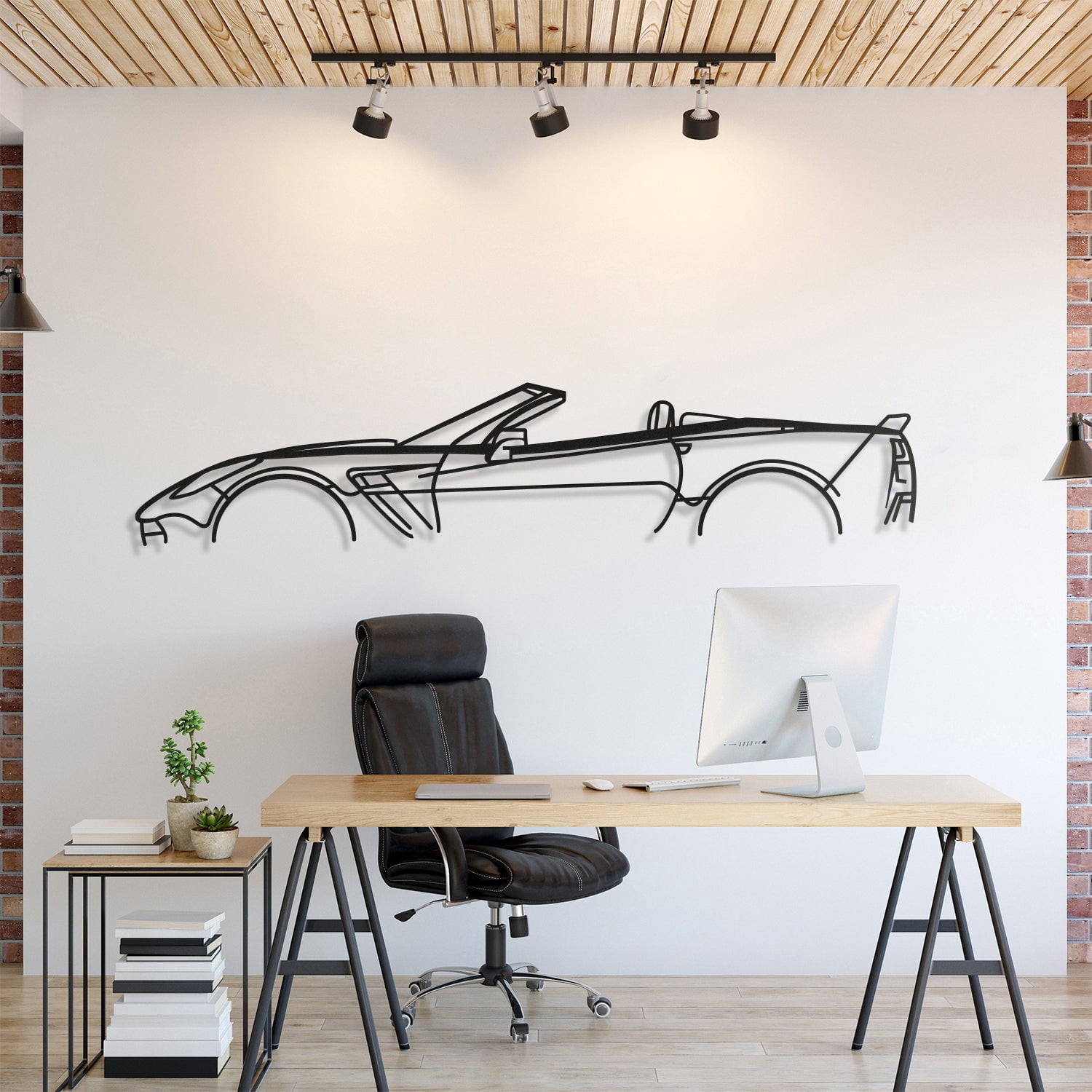 LaModaHome 2016 Corvette C7 Z06 Cabrio Metal Silhouette Wall Art ...
