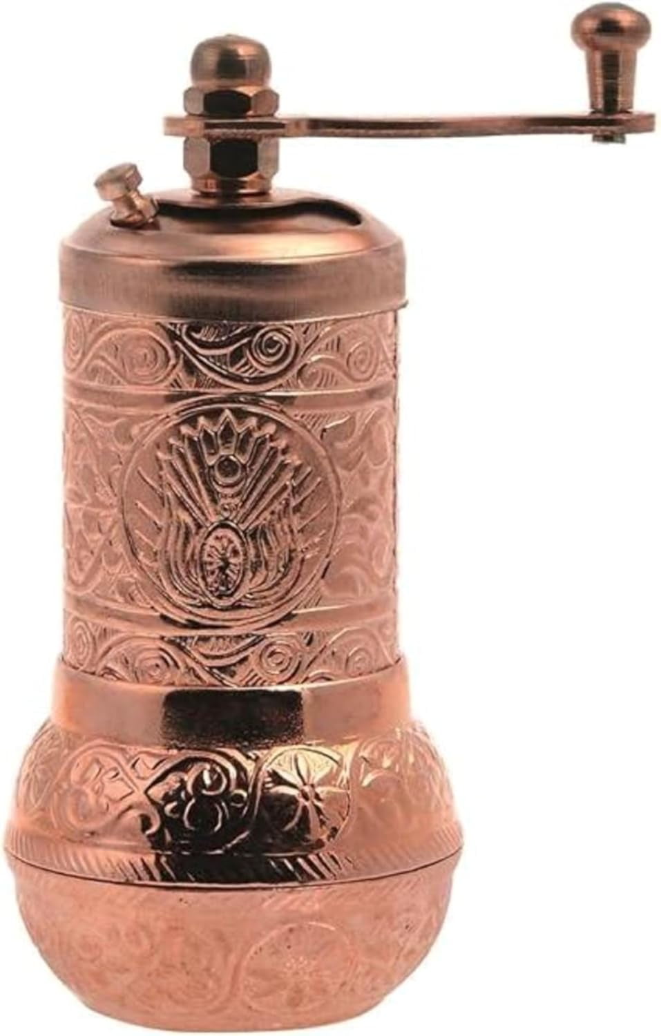 LaModaHome Antique Copper Manual Hand Grinder Mill for Turkish Greek ...