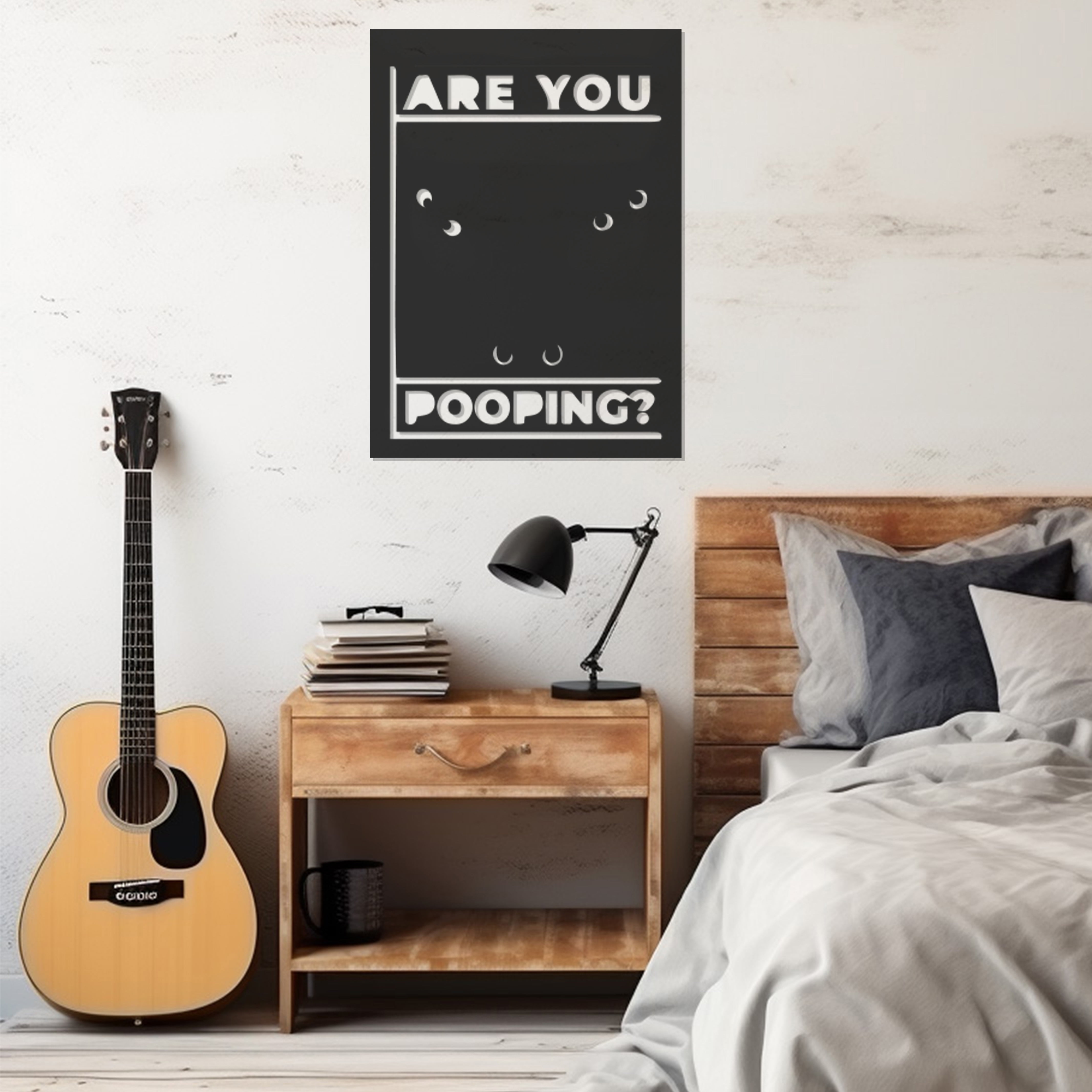 LaModaHome Exclusive Are You Pooping Metal Wall Art – Durable ...