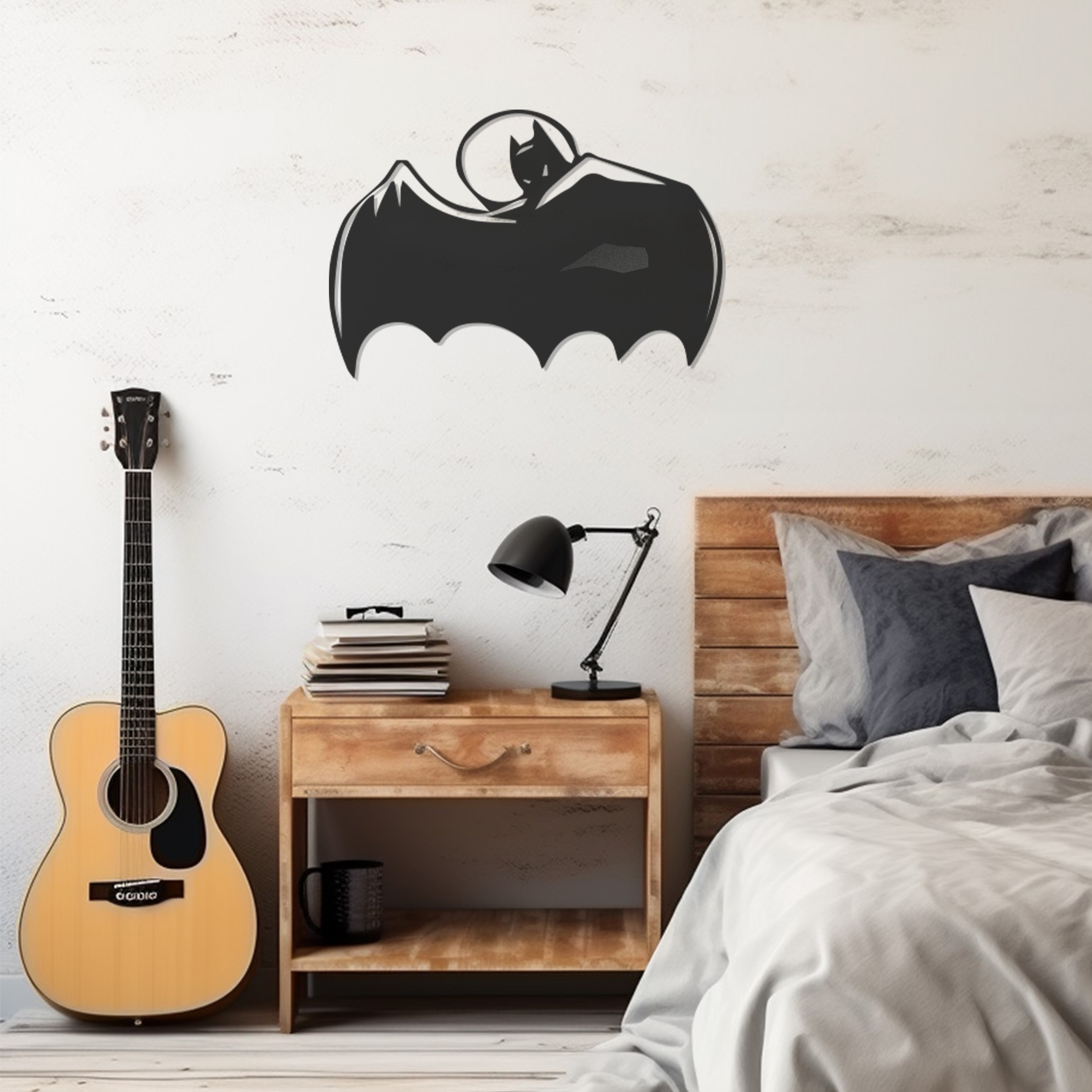LaModaHome Exclusive Batman Silhouette Metal Wall Decor – Durable ...