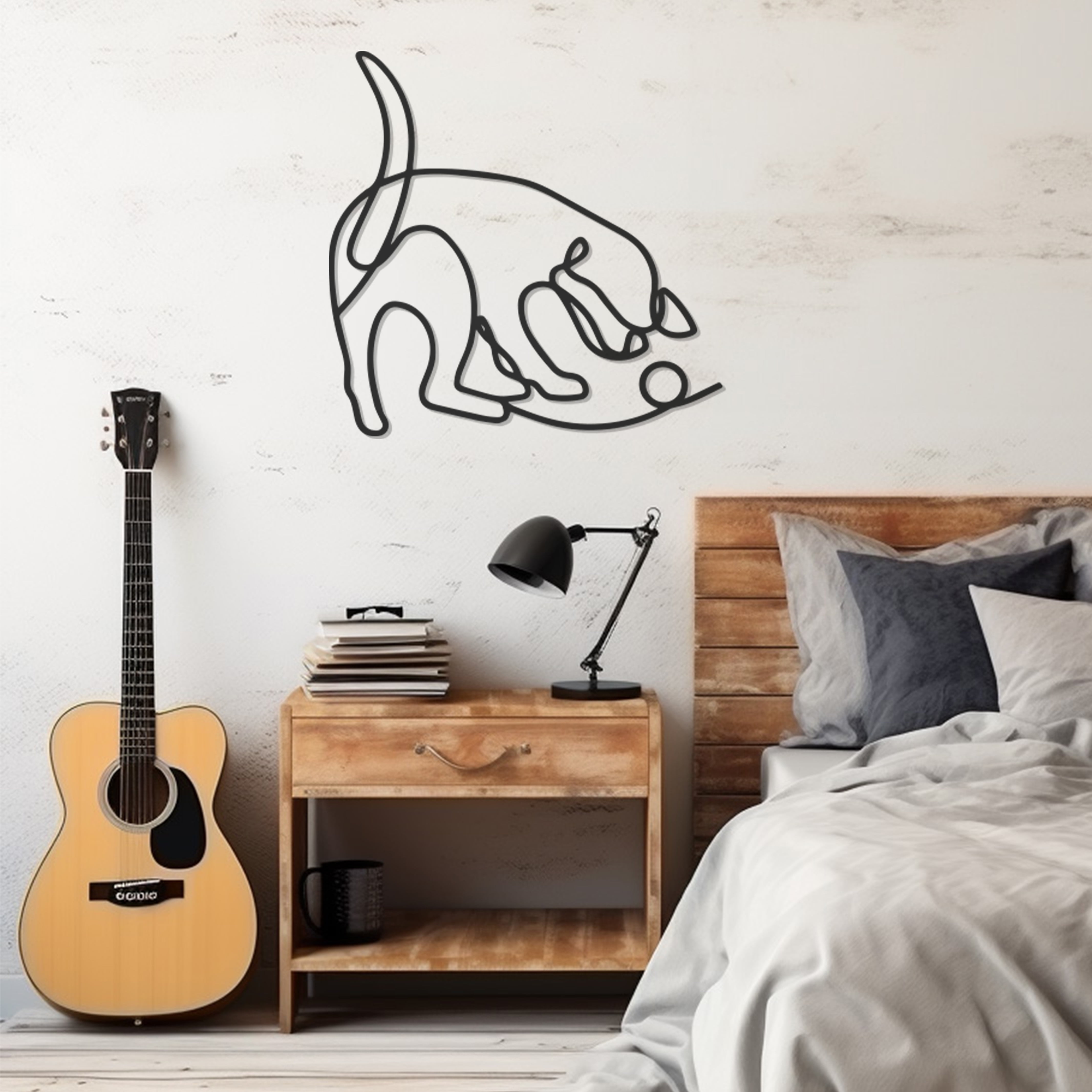 LaModaHome Exclusive Cat Line Art Metal Wal Decor – Durable & Artistic ...
