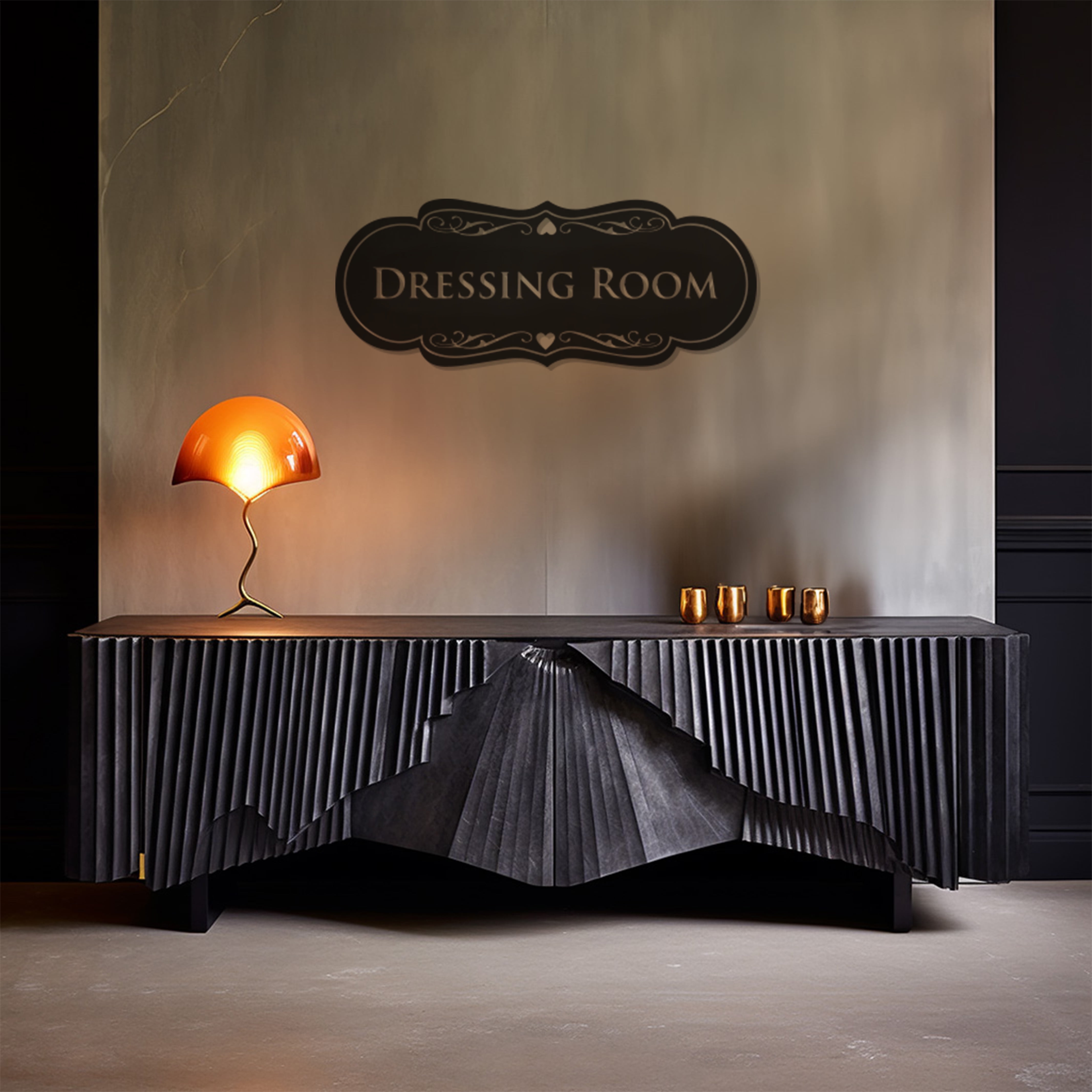 LaModaHome Exclusive Dressing Room Inscribed Metal Wall Decor – Durable ...