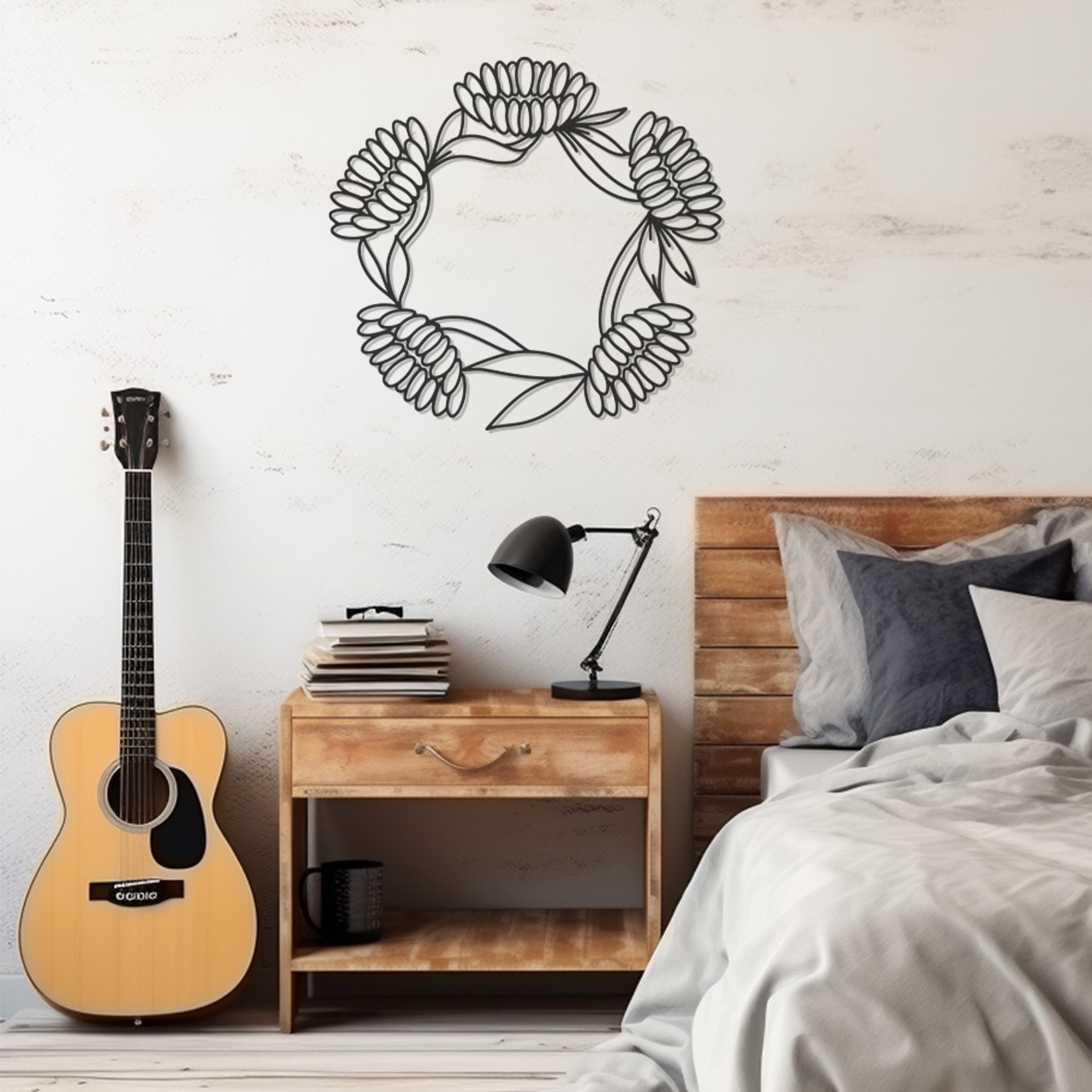 LaModaHome Exclusive Flower Spiral Metal Wall Art – Durable & Artistic ...
