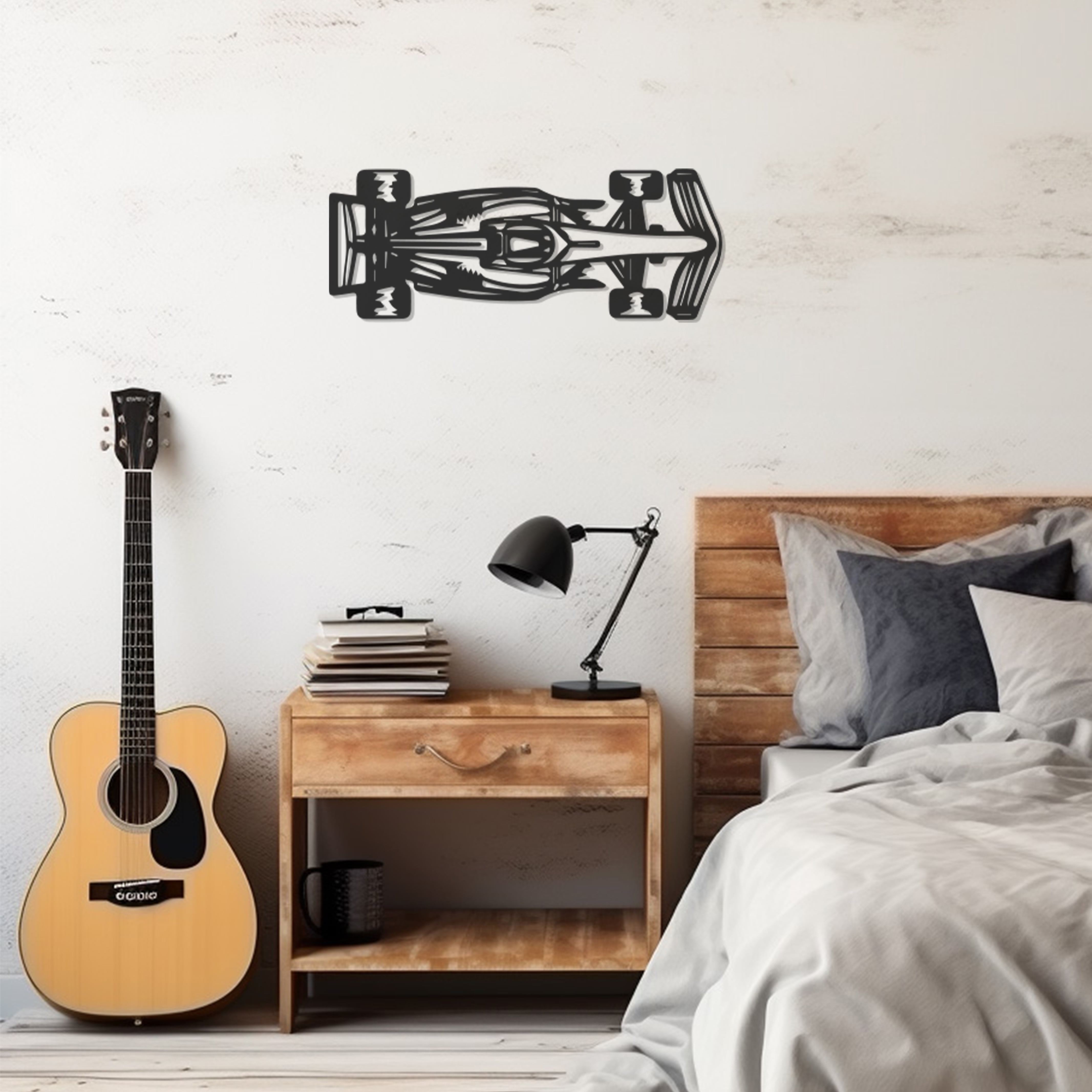 LaModaHome Exclusive Formula 1 Line Art Metal Wall Art Decor – Durable ...