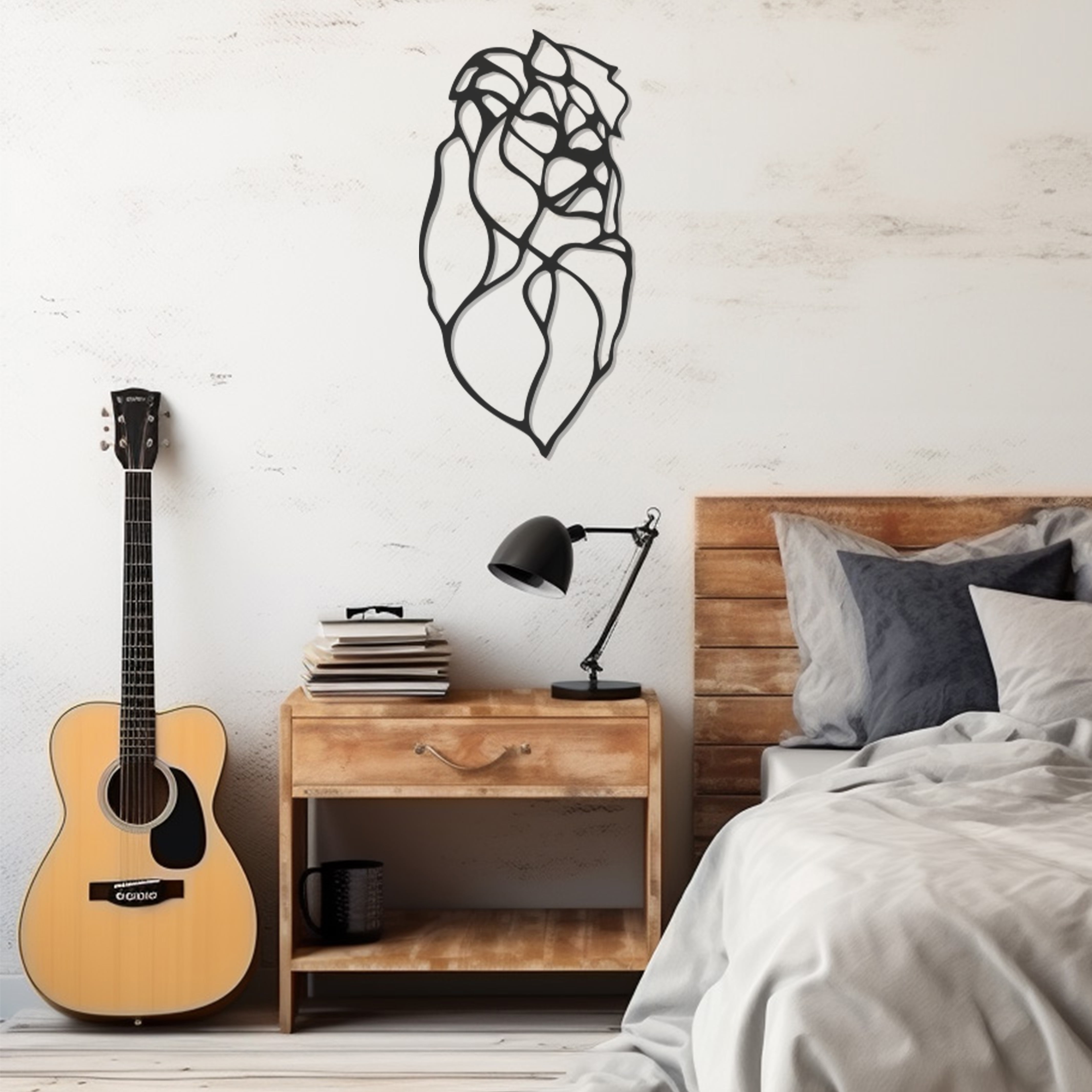 LaModaHome Exclusive Geometric Lion Figure Line Art Metal Wall Art ...