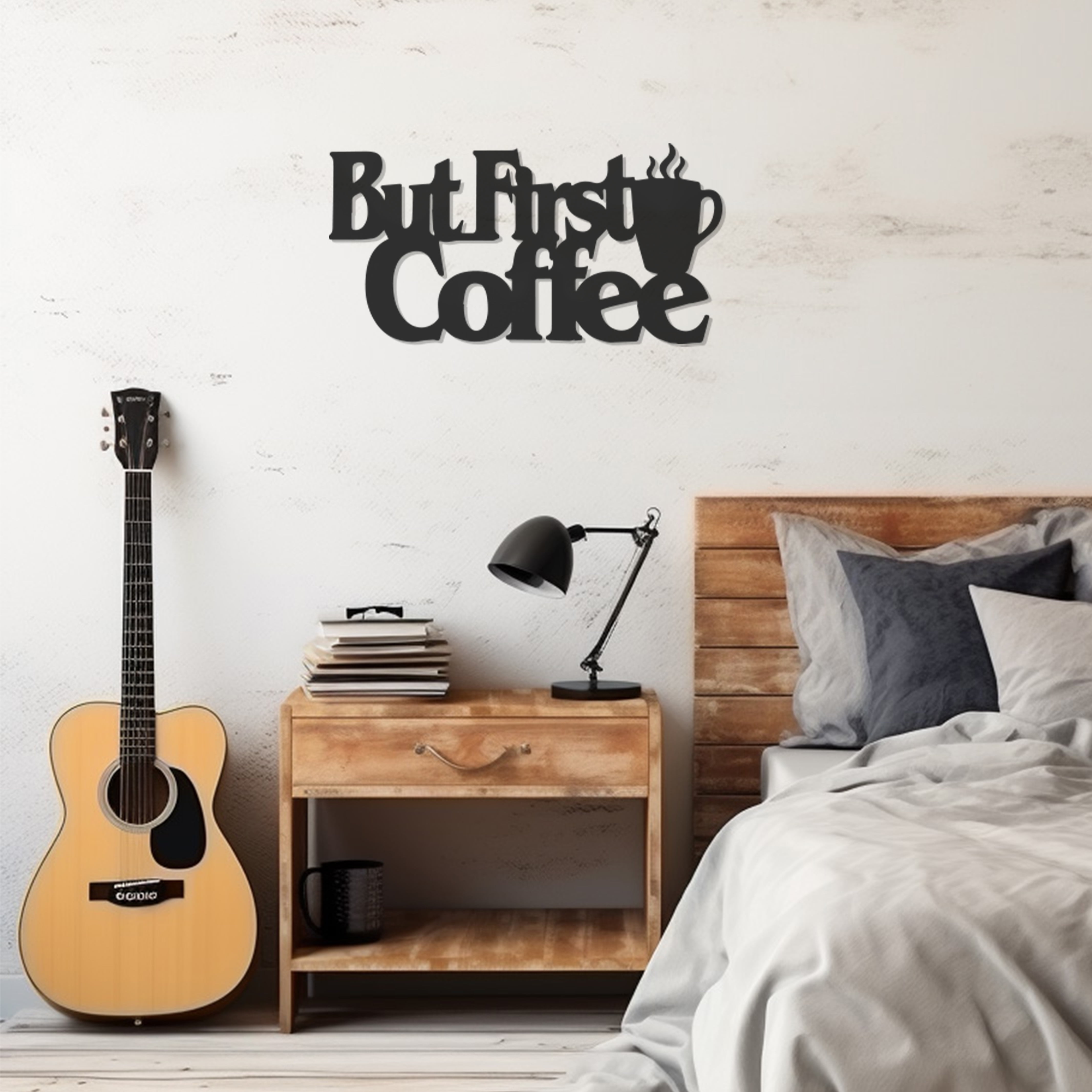 LaModaHome Exclusive Metal Wall Decor With But First Coffe – Durable ...