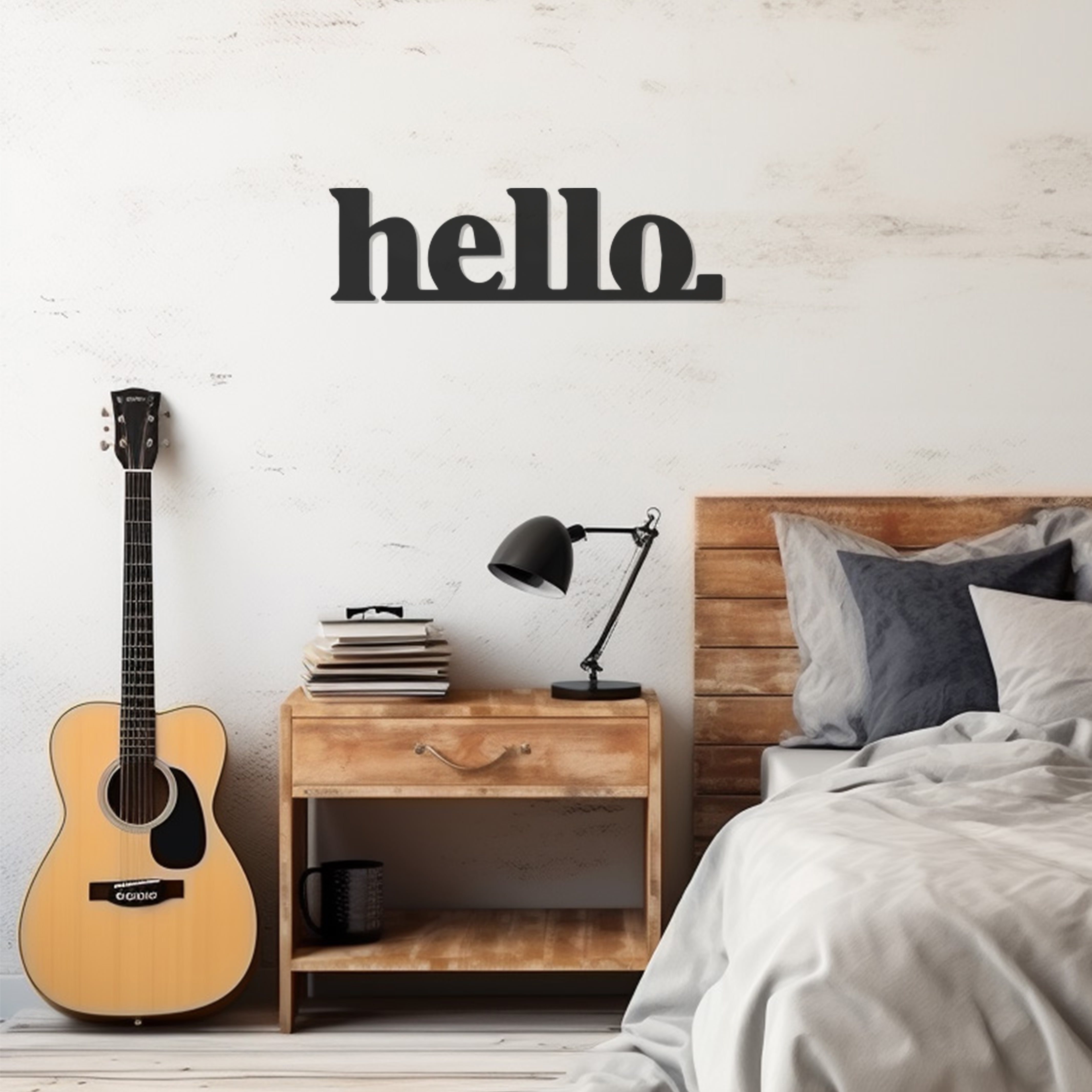LaModaHome Exclusive Metal Wall Decor With Hello Lettering – Durable ...