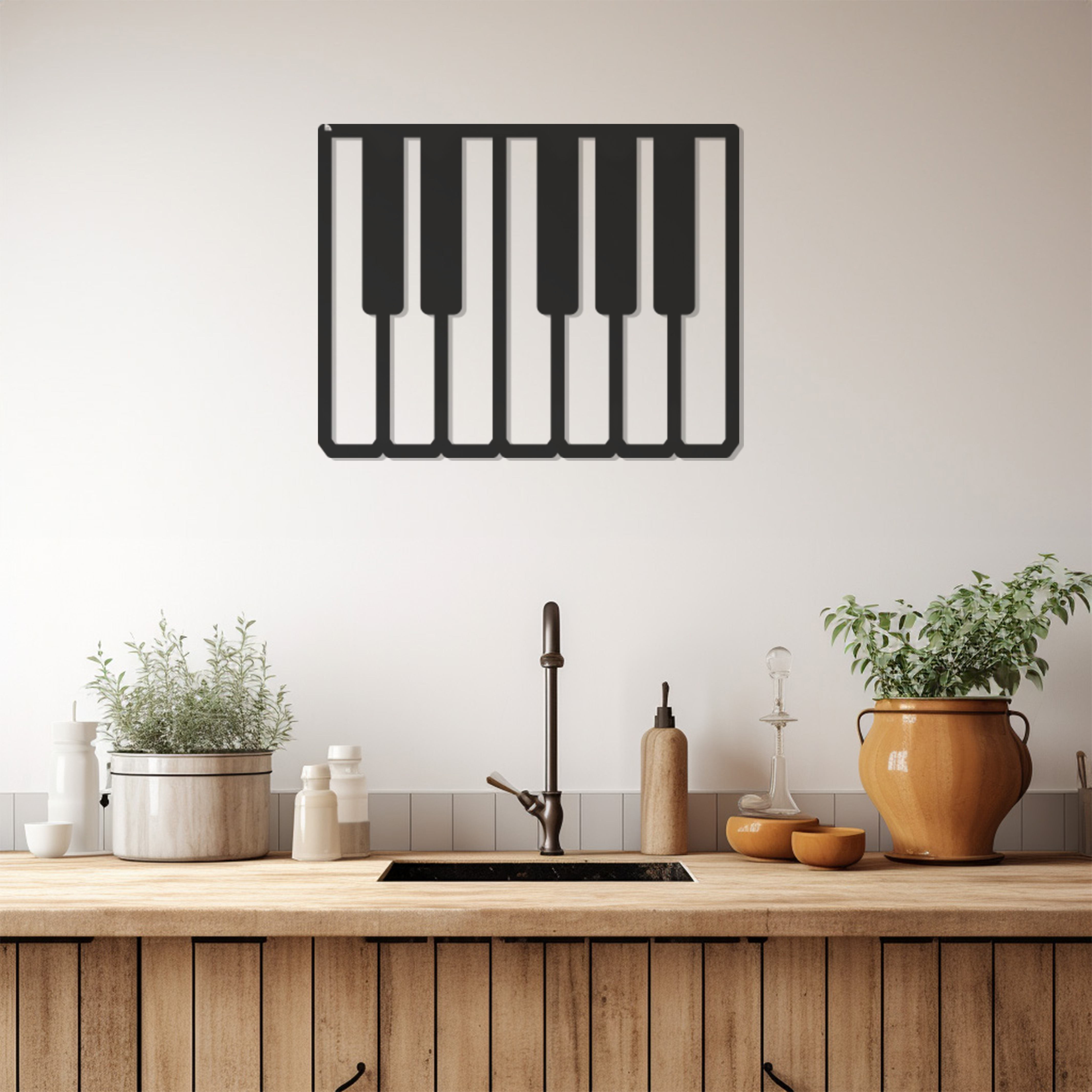 LaModaHome Exclusive Organ Musical Instrument Metal Wall Art – Durable ...