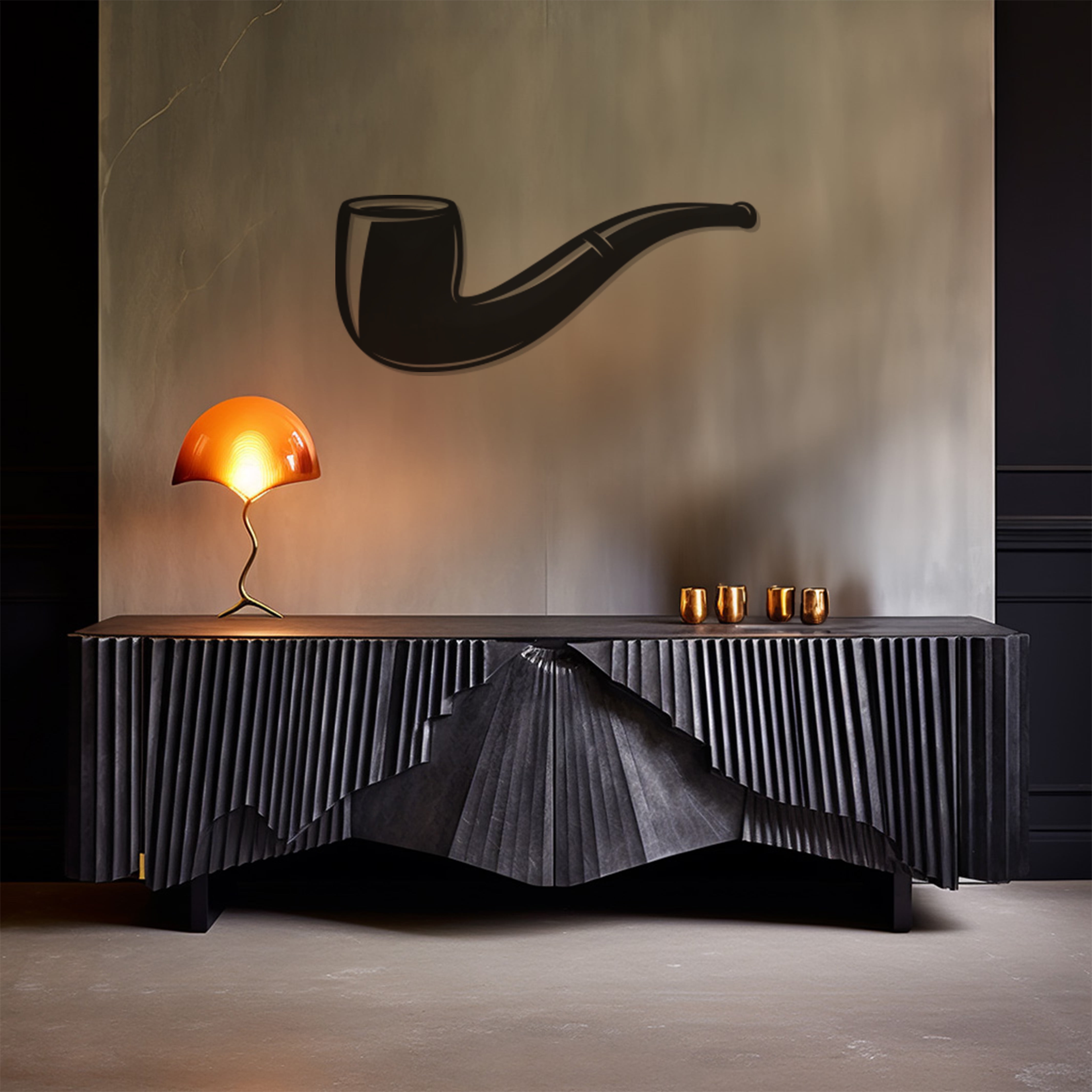 LaModaHome Exclusive Smoking Pipe Metal Wall Art – Durable & Artistic ...