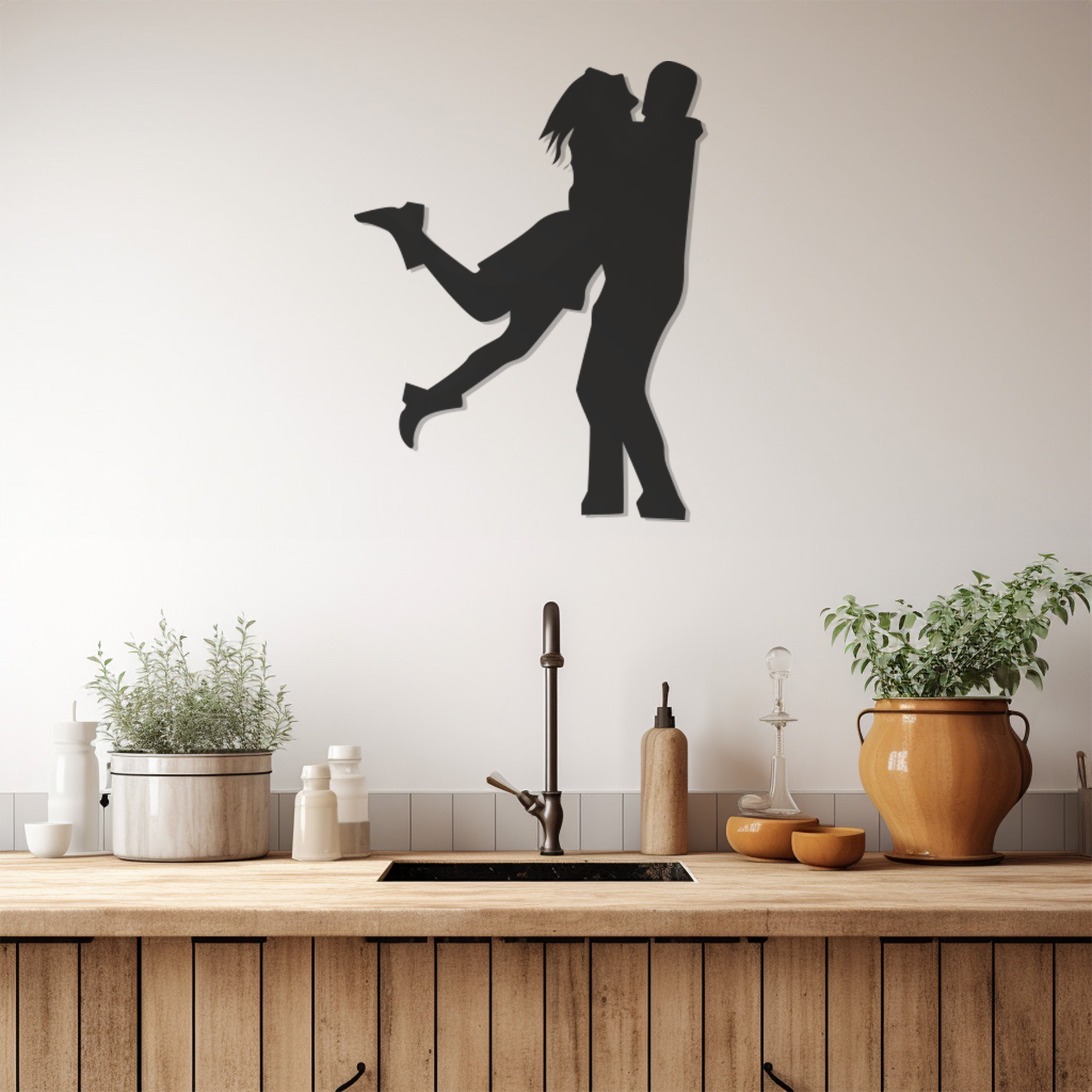 LaModaHome Exclusive Spouses Hugging Metal Wall Art – Durable ...