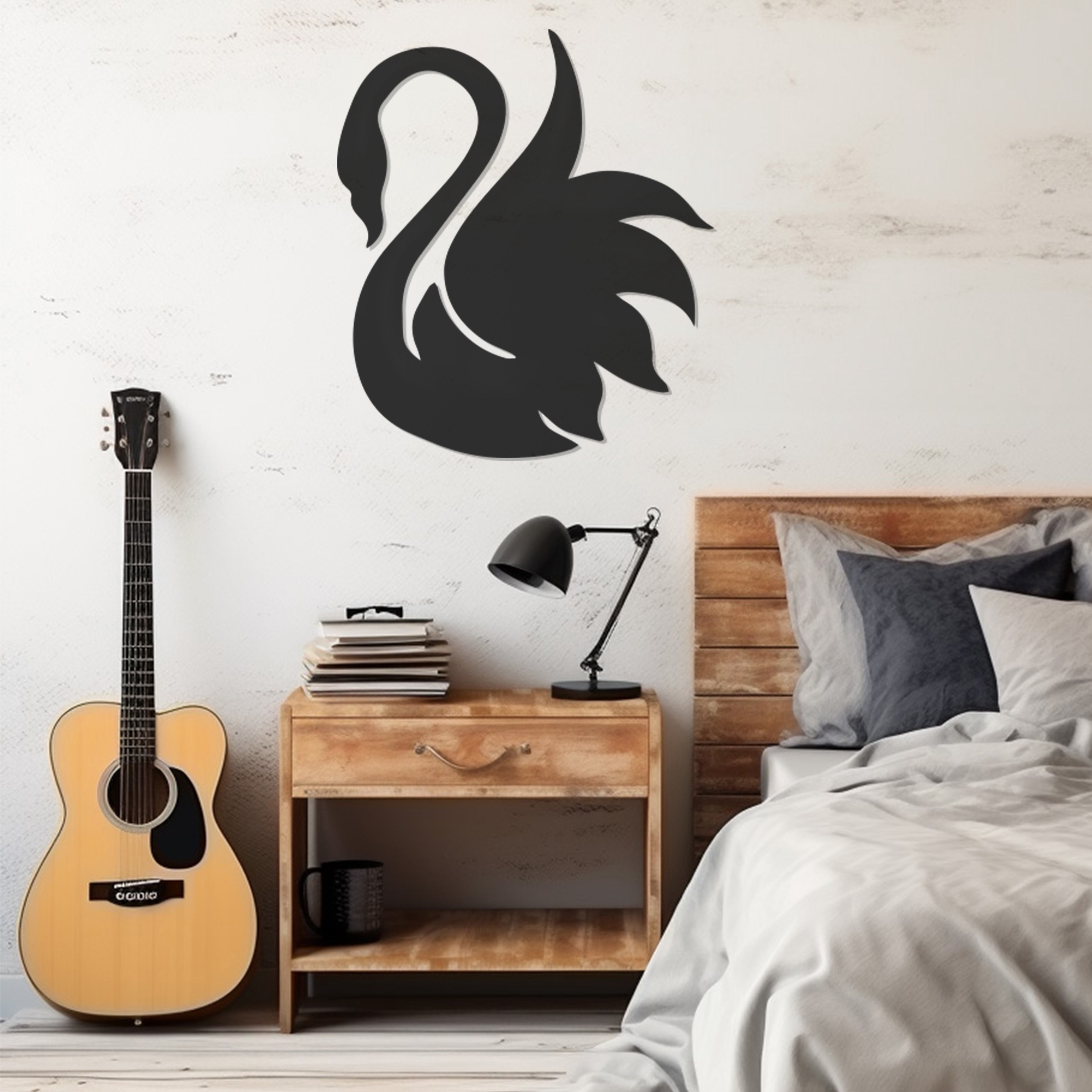 LaModaHome Exclusive Swan Silhouette Metal Wal Art – Durable & Artistic ...