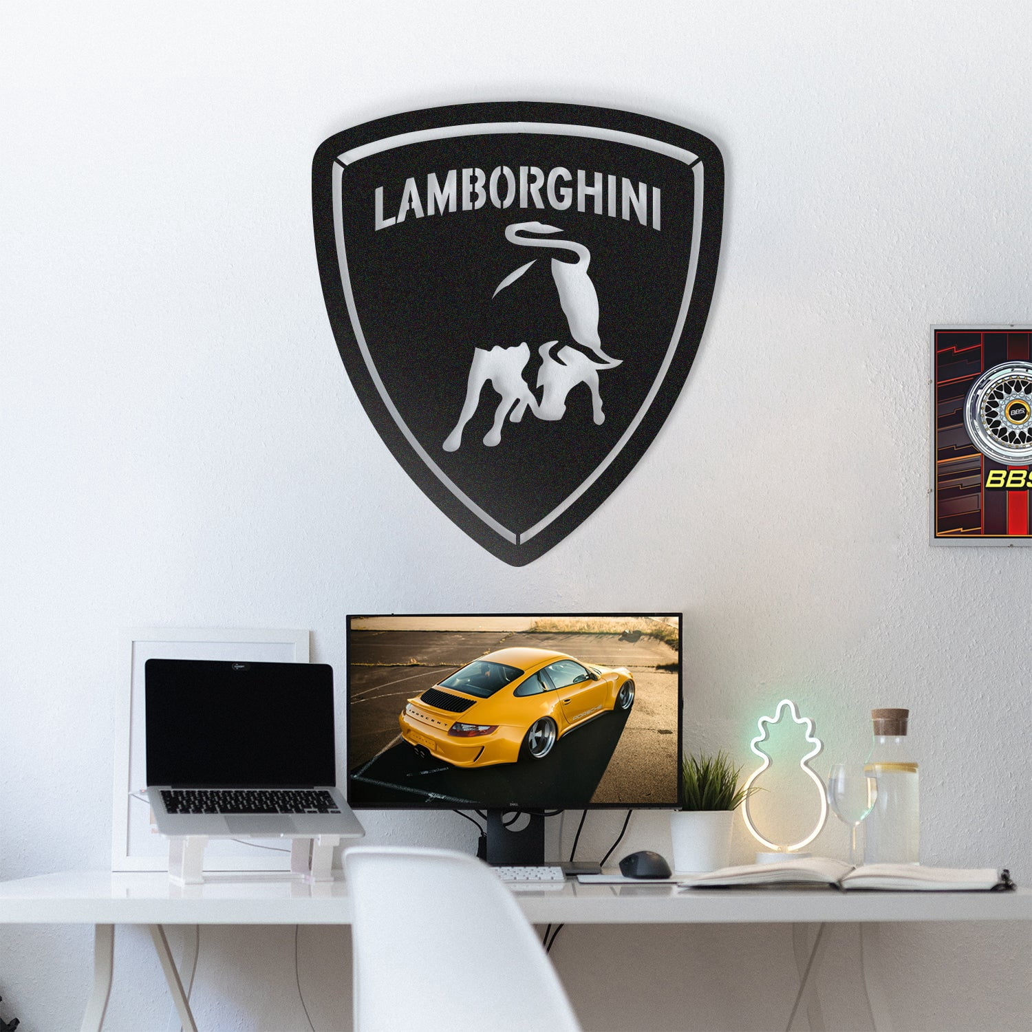 LaModaHome Lamborghini Metal Car Emblem - Walmart.com