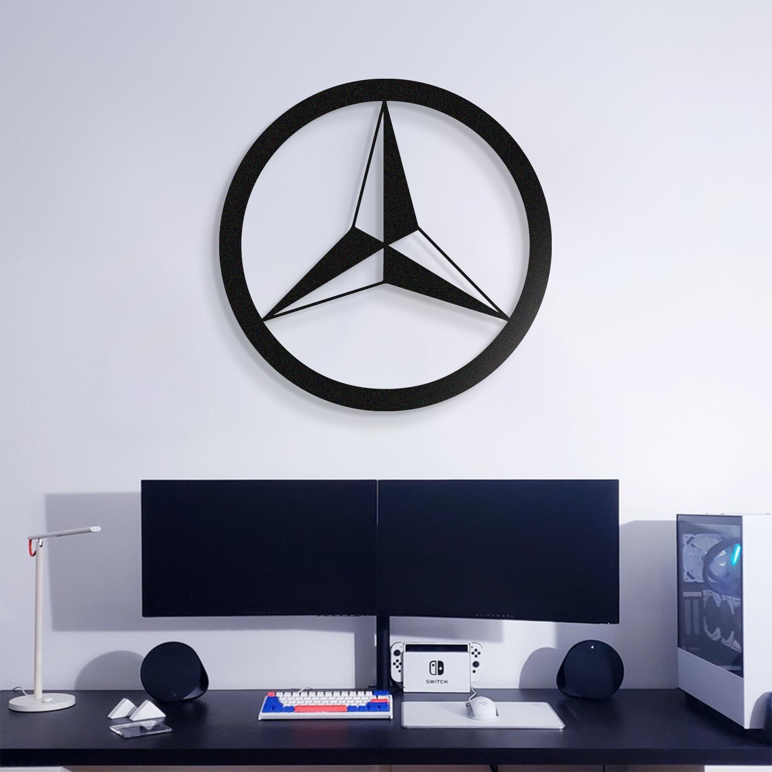 LaModaHome Mercedes Metal Car Emblem - Walmart.com