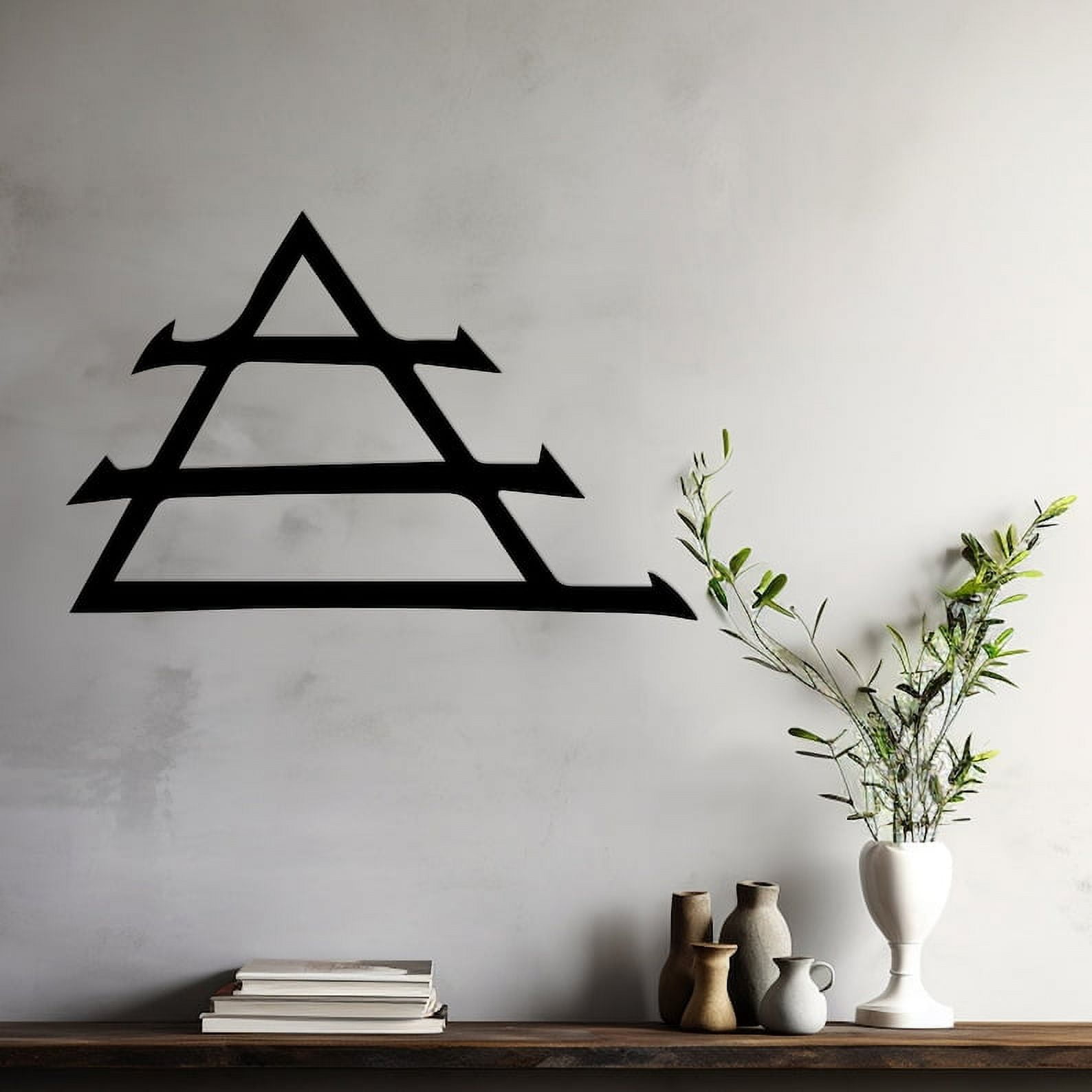 LaModaHome Modern Abstract Geometric Metal Wall Art, Minimalist ...