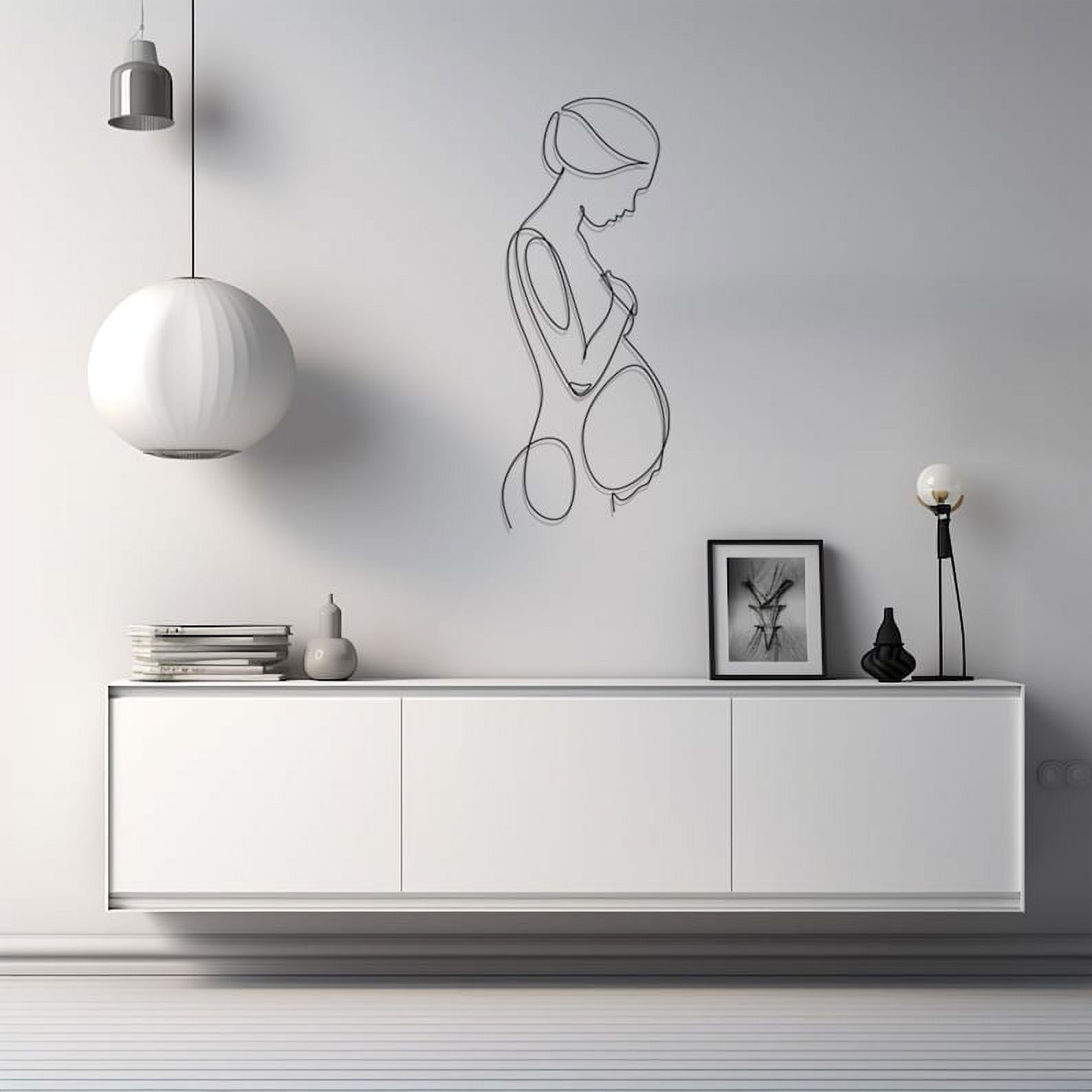 LaModaHome Mother Child Love Wall Art, Maternity Metal Decor, Pregnant ...