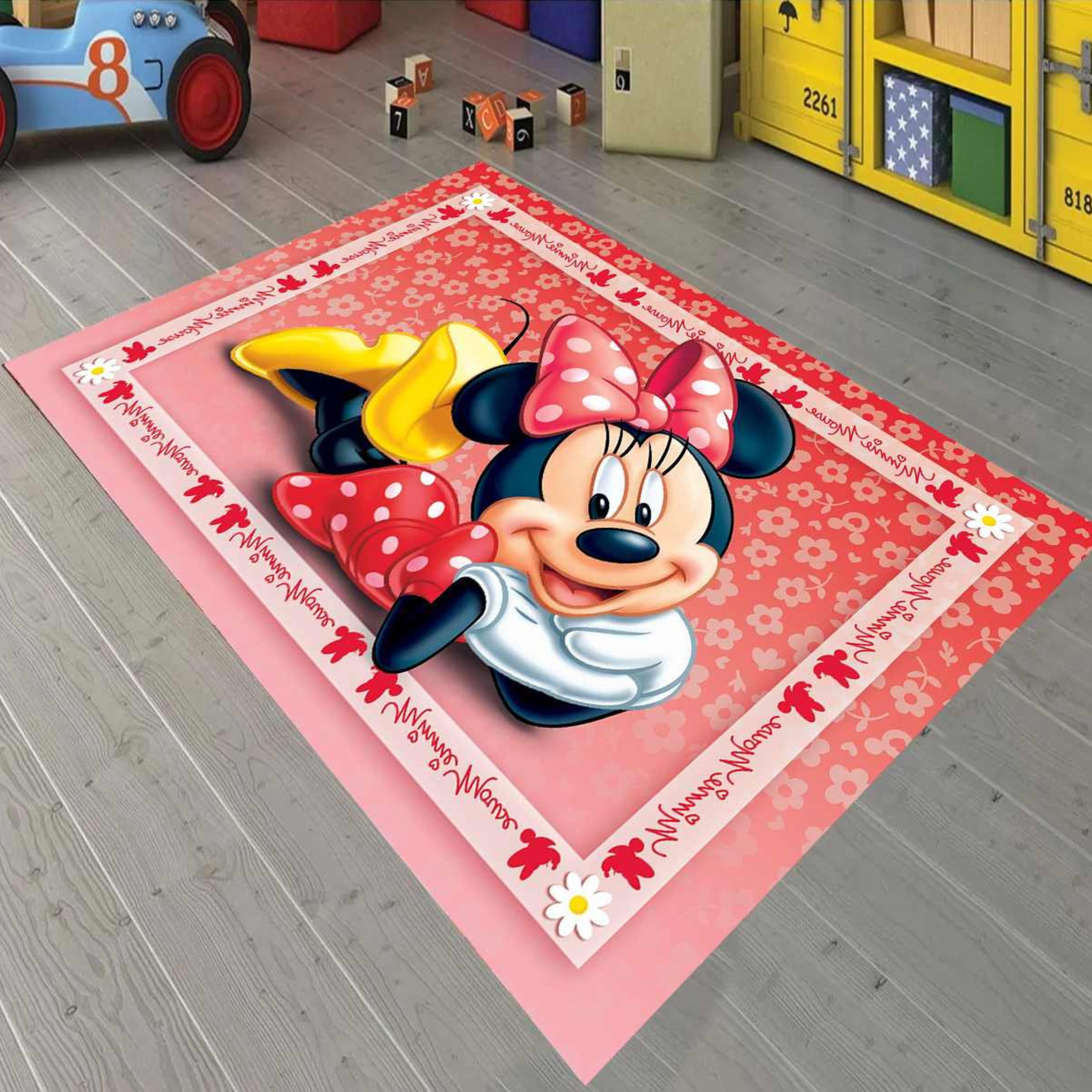 LaModaHome Non-Slip Rug Minnie Mouse Rug Washable Mat Child Stain ...