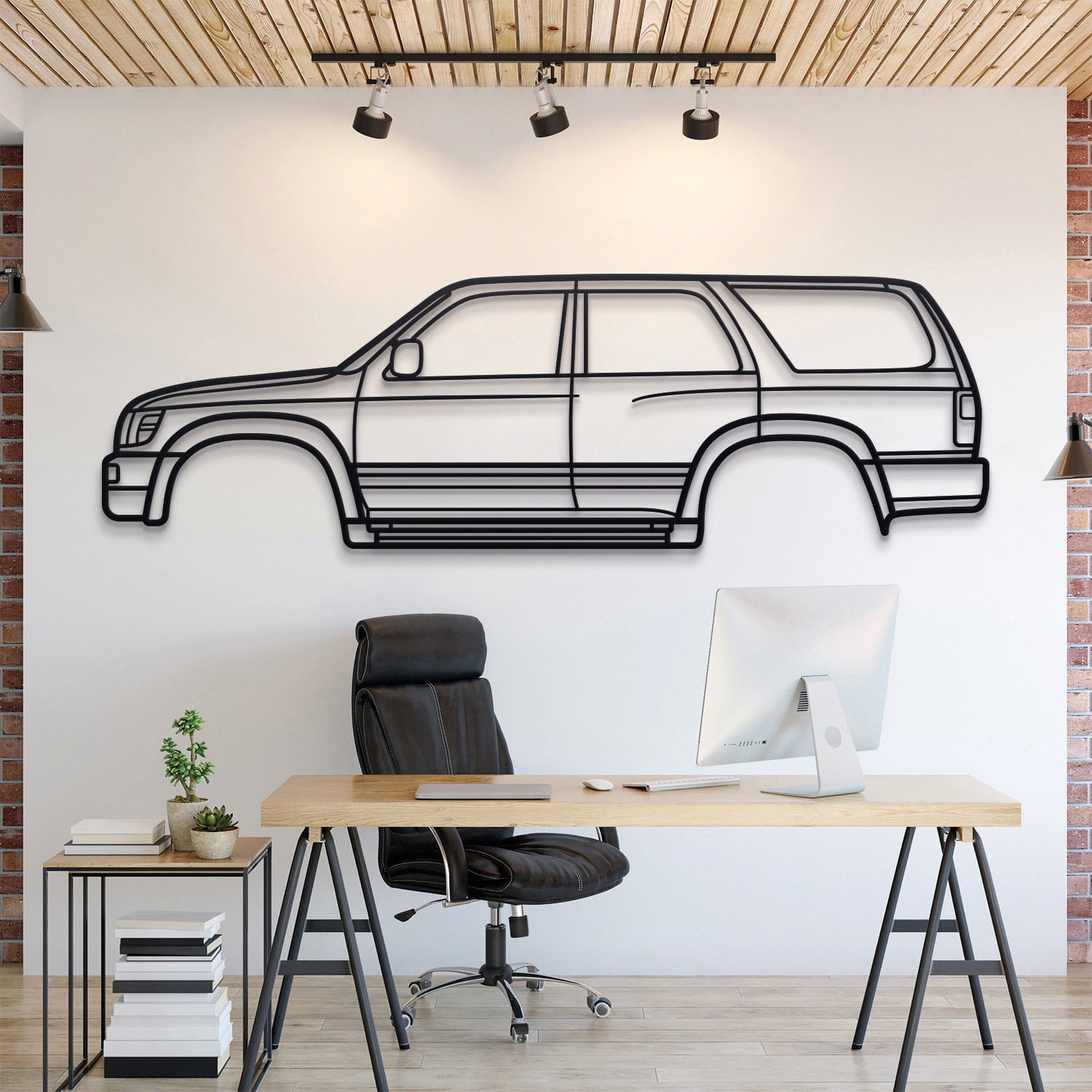 LaModaHome Toyota 4Runner 3rd Gen (N180) 1996 Metal Silhouette Wall Art ...