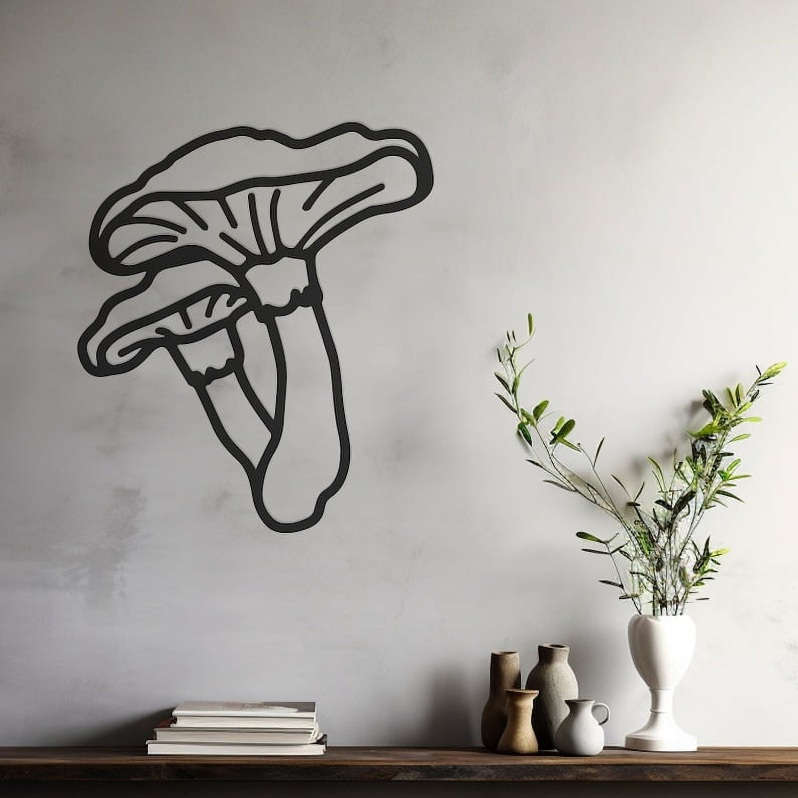 LaModaHome Unique Mushroom Metal Wall Art, Enchanting Fungi Sculpture ...