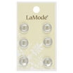 Le Bouton White 3/8" Shank Buttons, 6 Pieces, 100% Polyester - Walmart.com