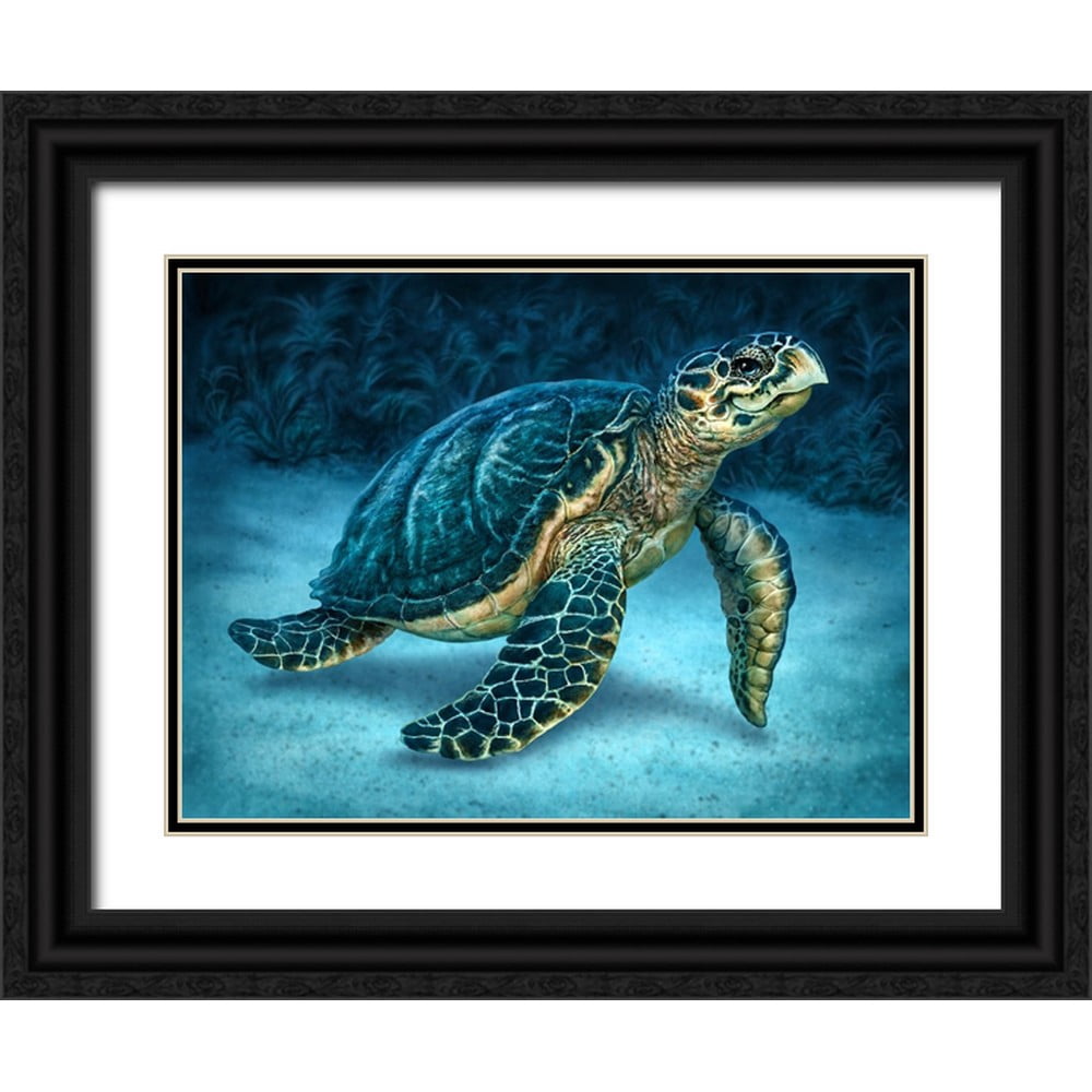 LaMontagne, Patrick 14x12 Black Ornate Wood Framed with Double Matting ...