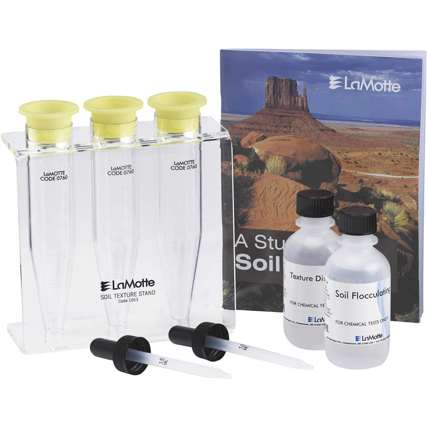 LaMotte Soil Texture Test Kit for Sand, Silt, and Clay Fractions; 50 ...