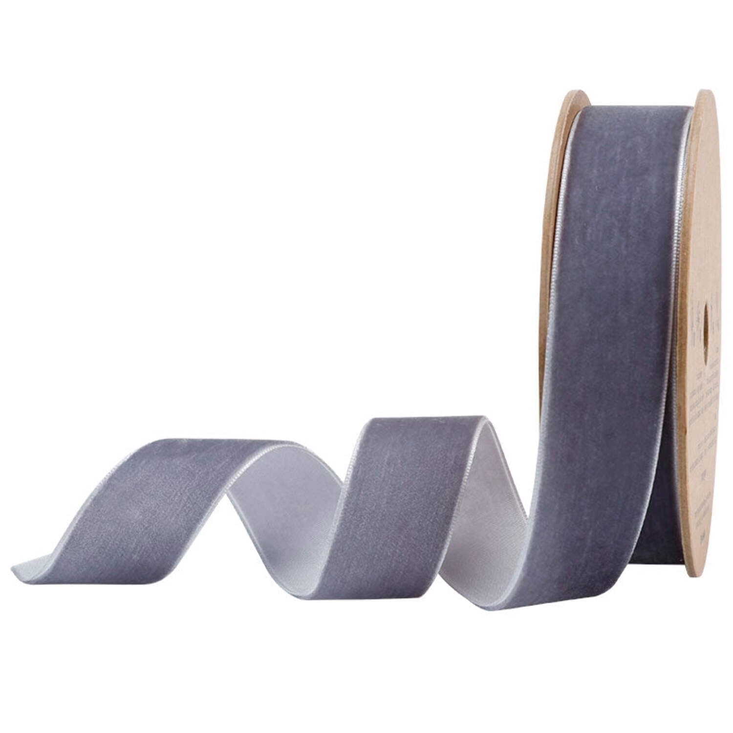 LaRibbons 1" Velvet Ribbon, Smoke, 10 Yard Roll - Walmart.com